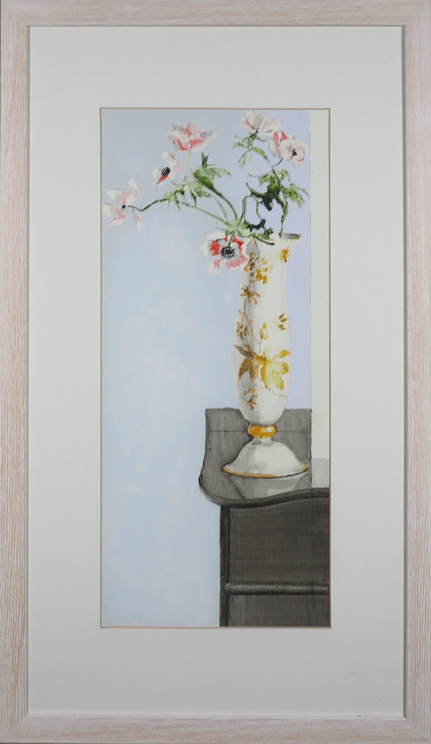 Ina van Toor - Gemengde techniek op karton, Halve Bos - Ingelijst ...