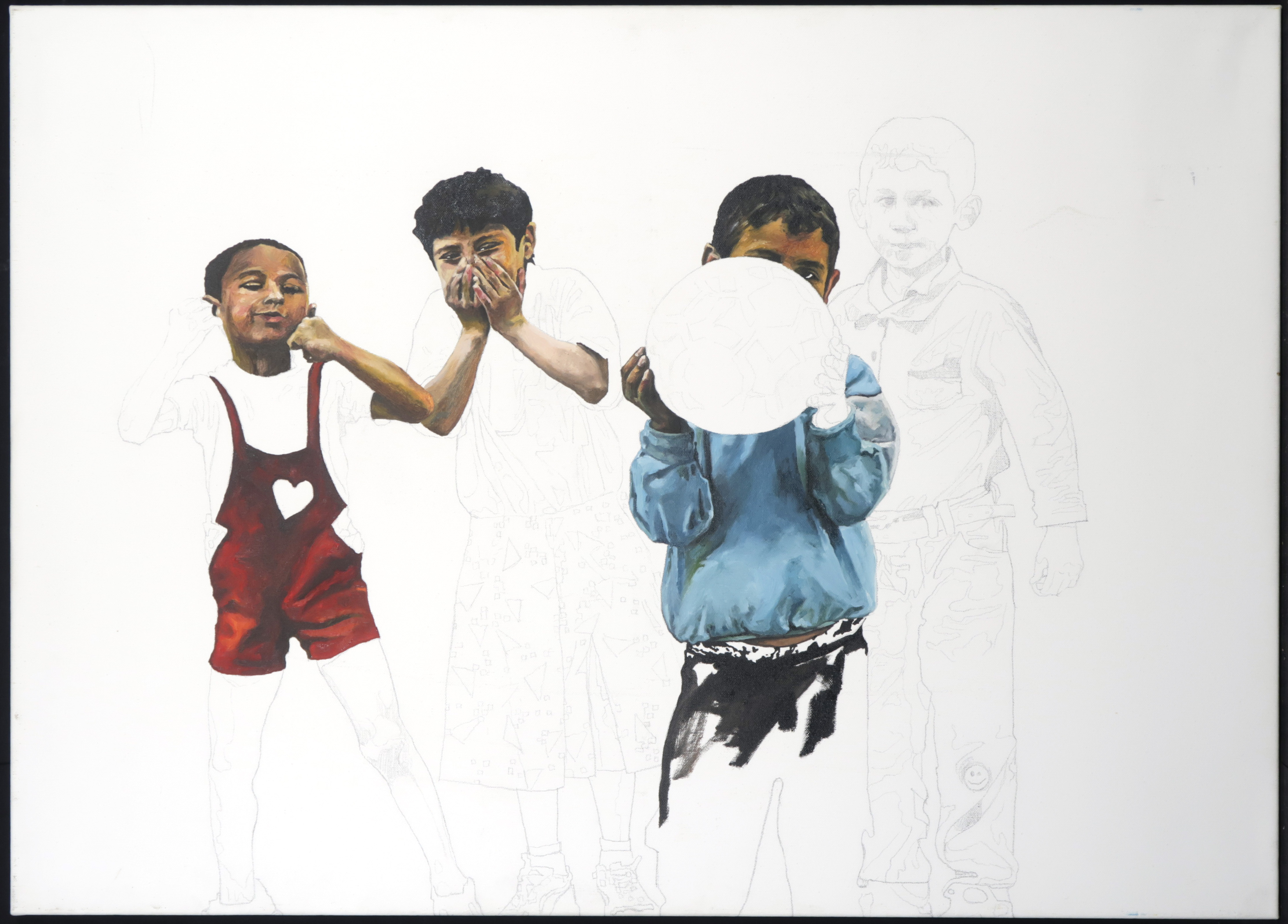 Daniel Brici - Olieverf op doek, Spelende kinderen Verkocht ...