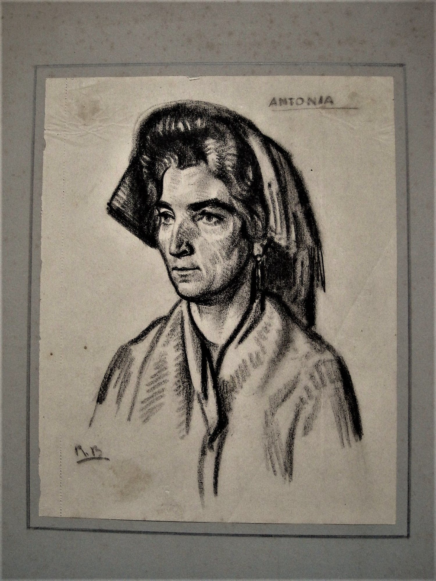 Rudolf Bonnet - Fraai Houtskool op papier Anticolo Corrado 1939 ...