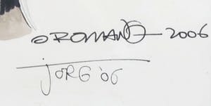 Romano Molenaar - Tekening en aquarel, Storm en Roodhaar, i.s.m. Jorg ...