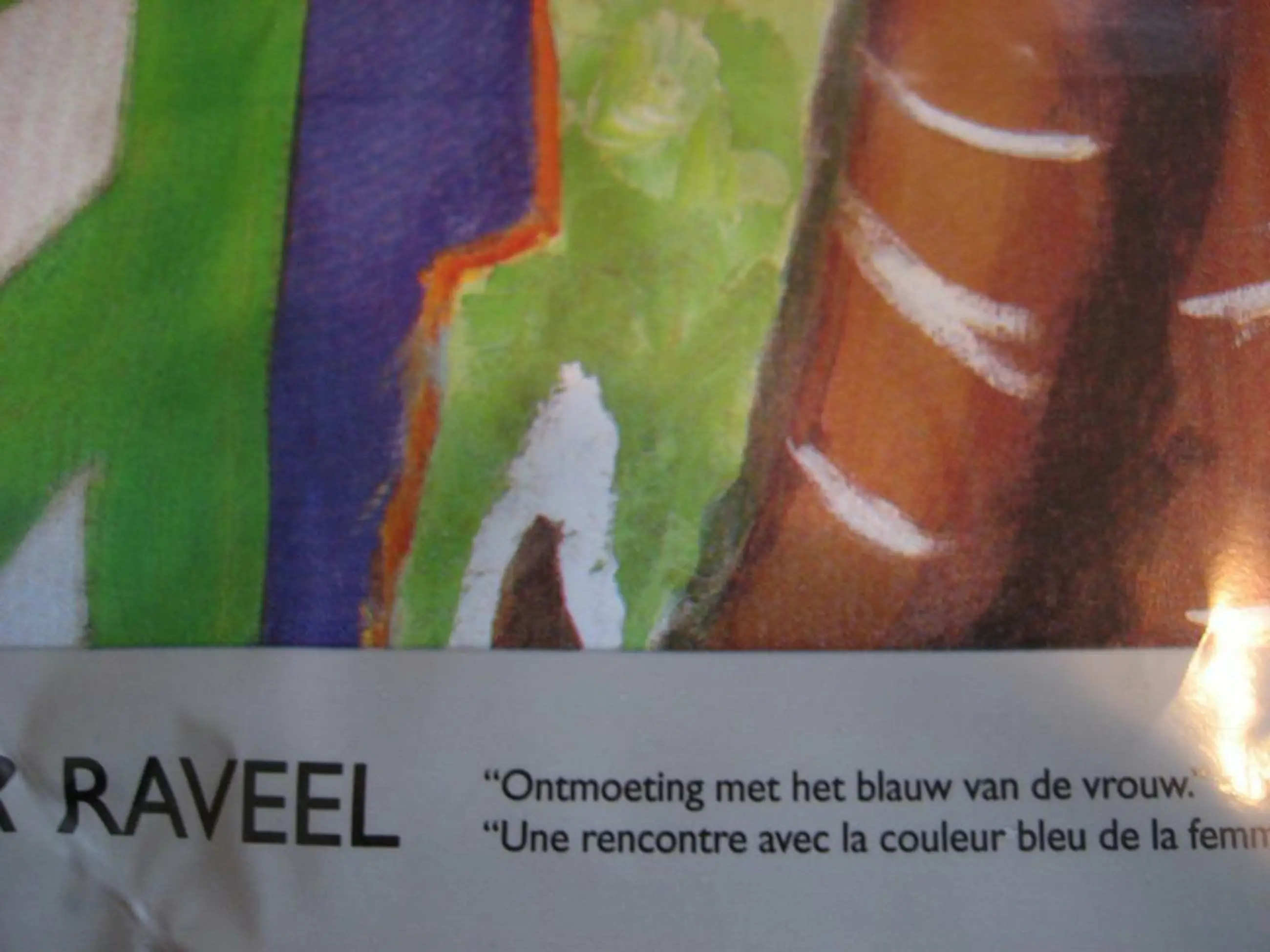 Roger Raveel - Tas met opdruk ' Ontmoeting met de vrouw in het blauw ...