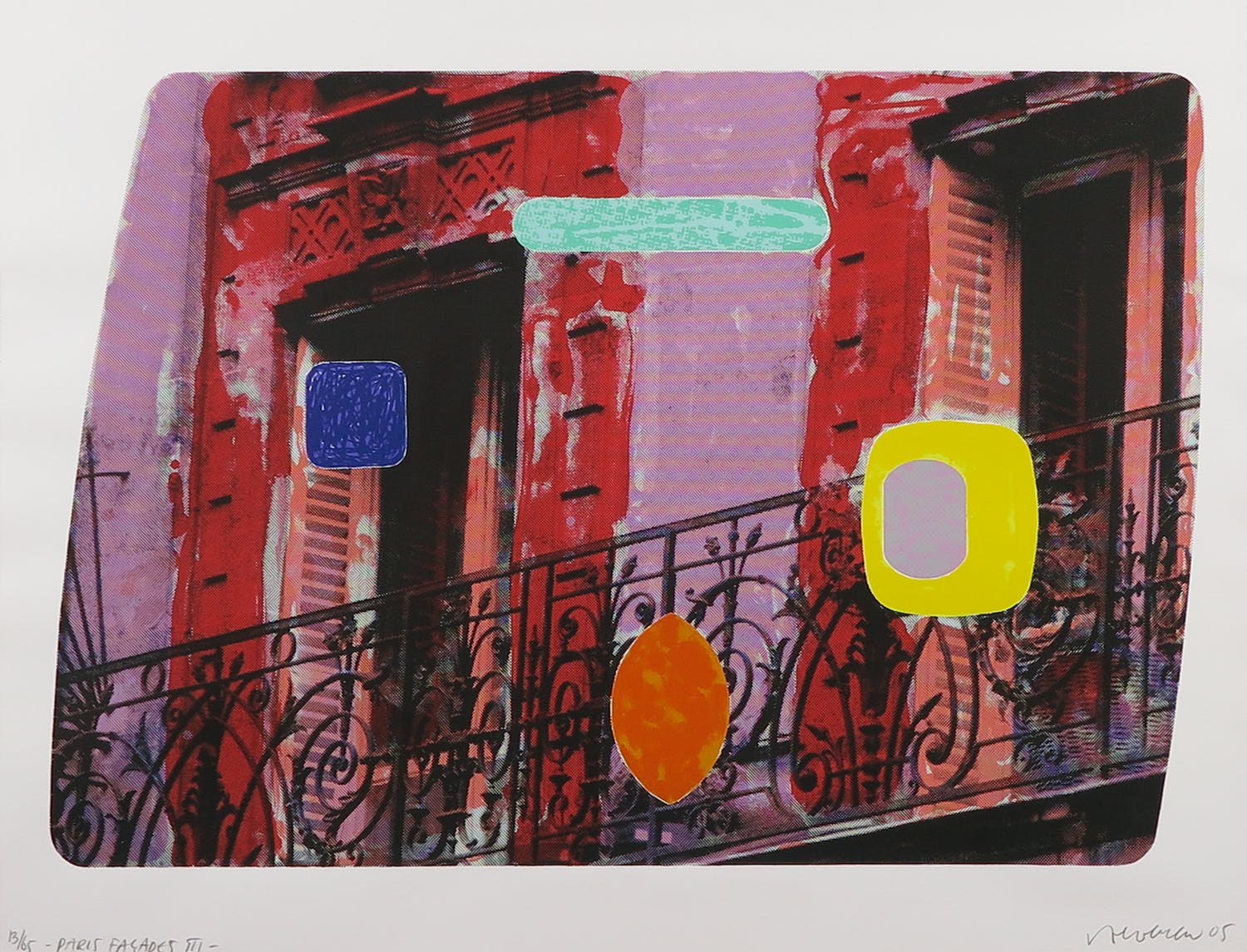 Jelis van Dolderen - Zeefdruk, Paris Façades III - Ingelijst Verkocht ...