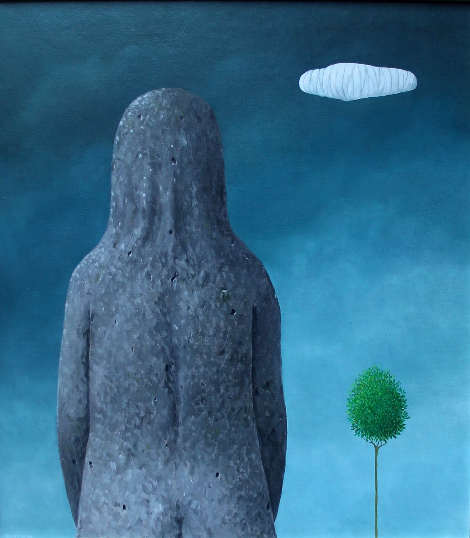 Dolf Zwerver - olieverf op board: de stenen bruid - 1980 Verkocht ...