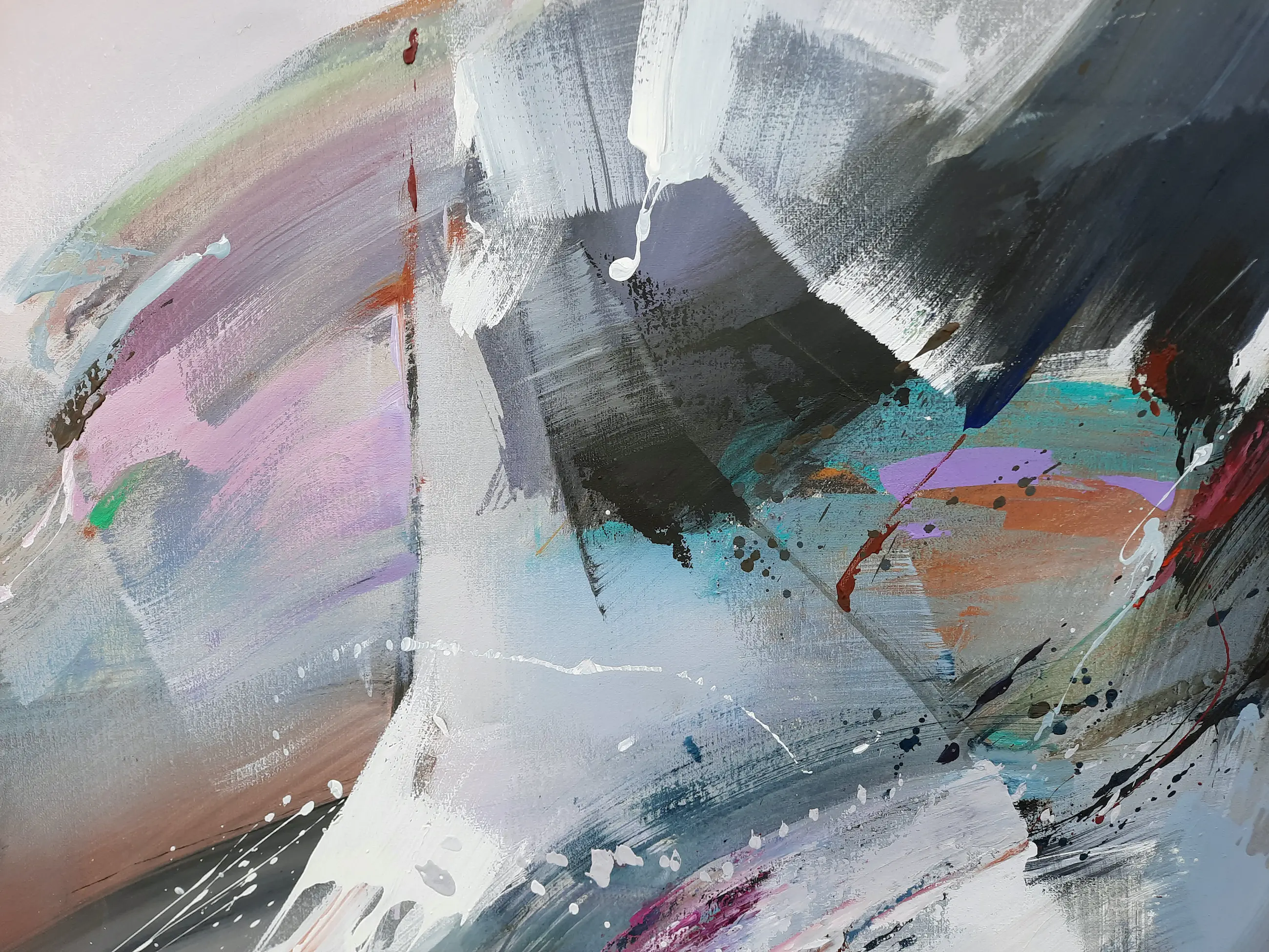 Wilfred Lang - Abstract acryl op doek - 23370 Verkocht | Kunstveiling.nl