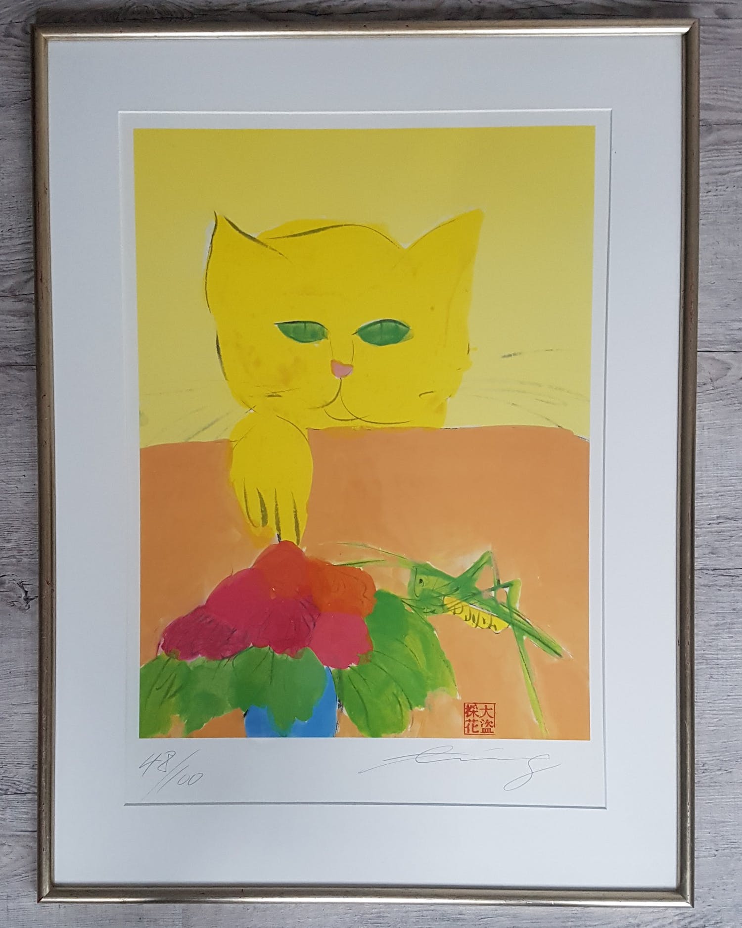 Walasse Ting - Cat & Grasshopper Verkocht | Kunstveiling.nl