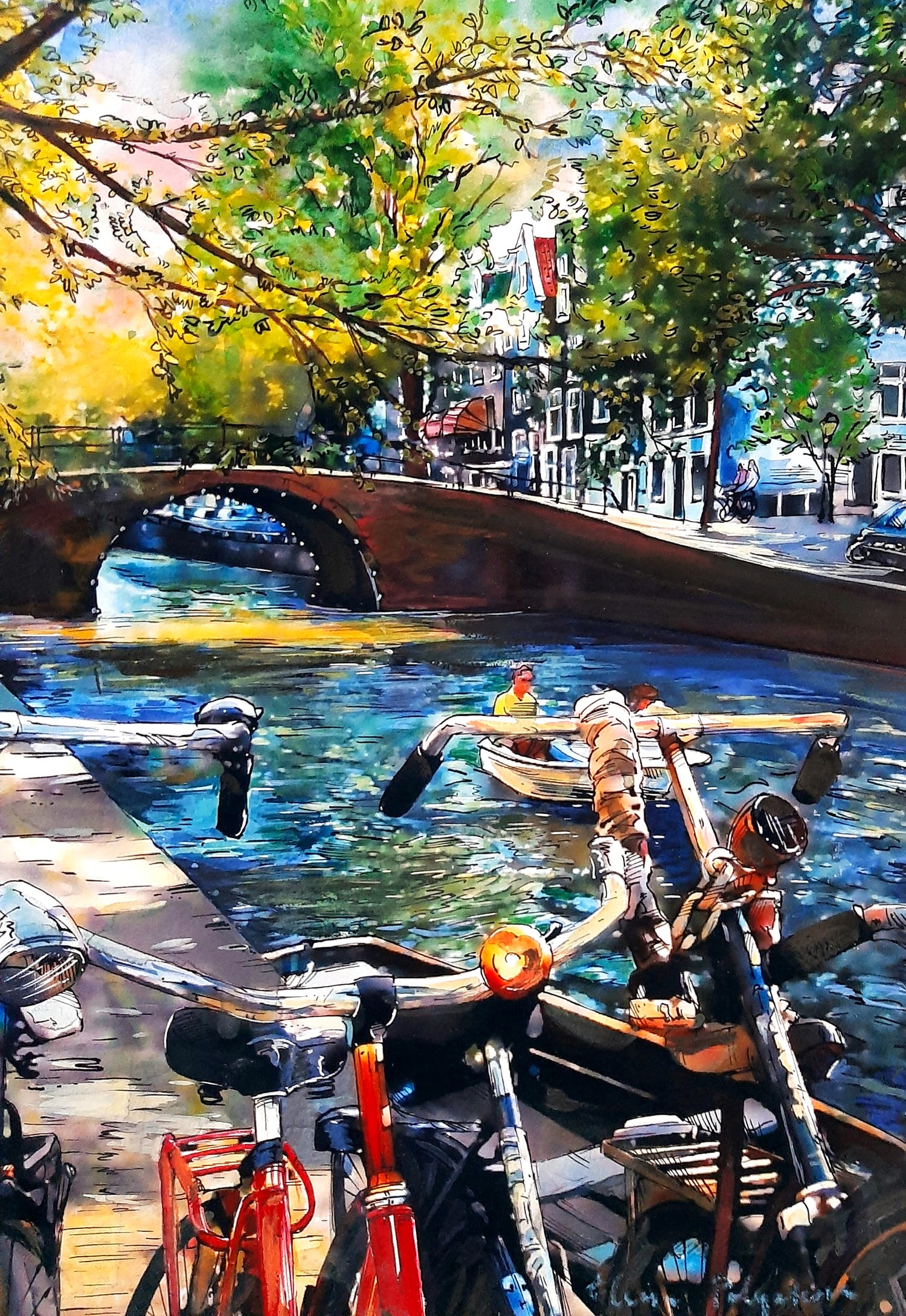 Elena Polyakova - Nazomer in Amsterdam Verkocht | Kunstveiling.nl