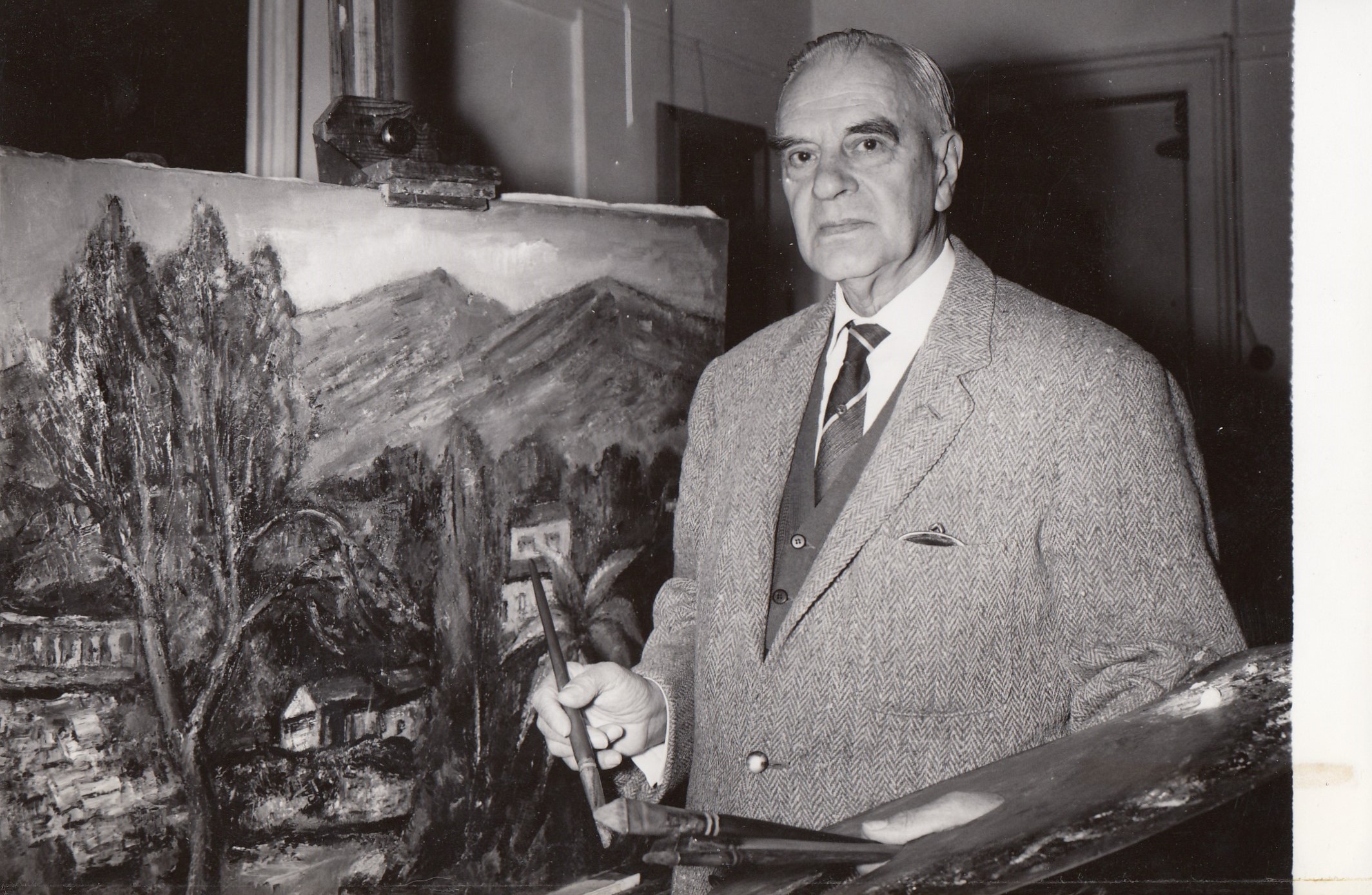 Arnout Colnot - Portretfoto in Atelier door Joop van Bilsen 1962 ...