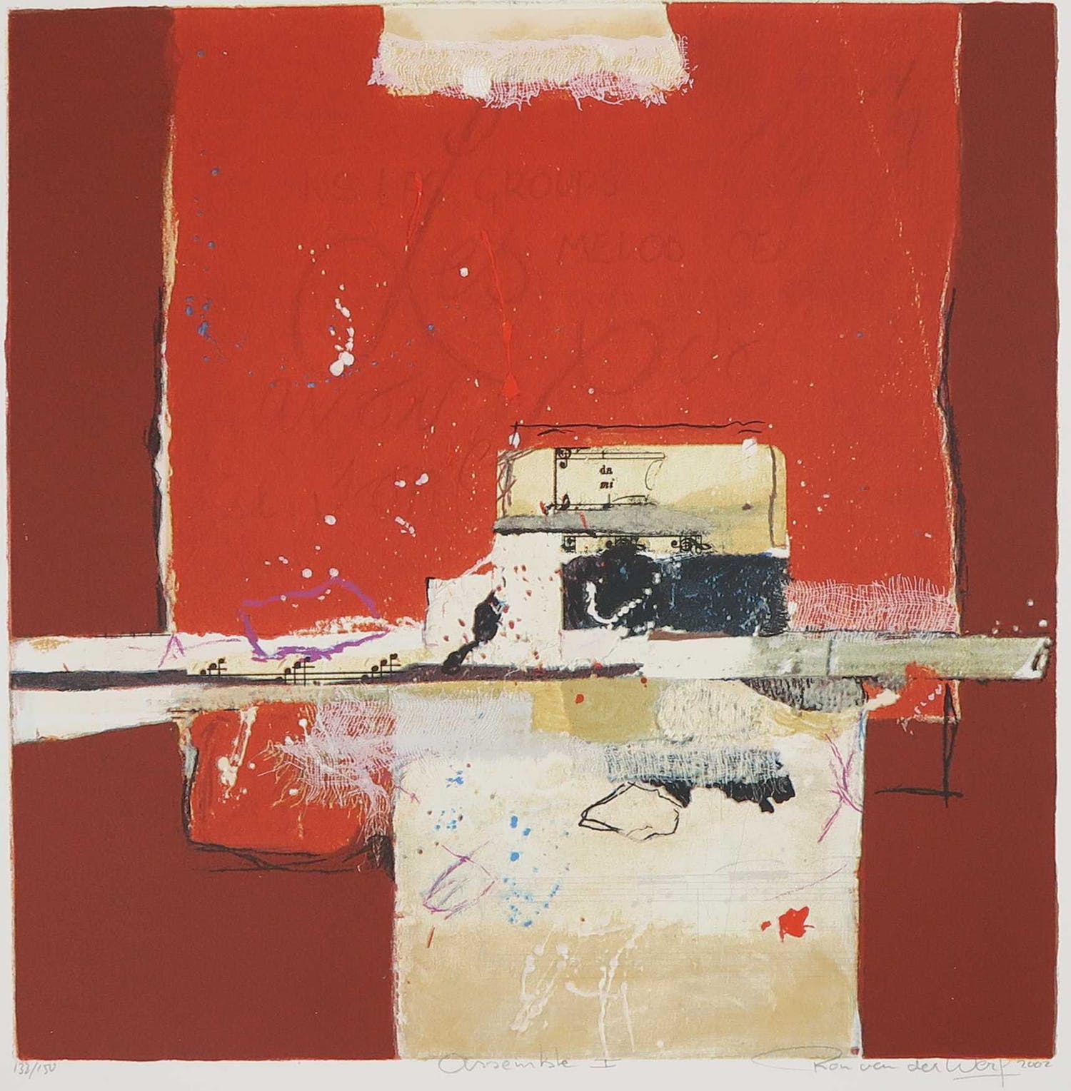 Ron van der Werf - Zeefdruk, Assemble I Verkocht | Kunstveiling.nl