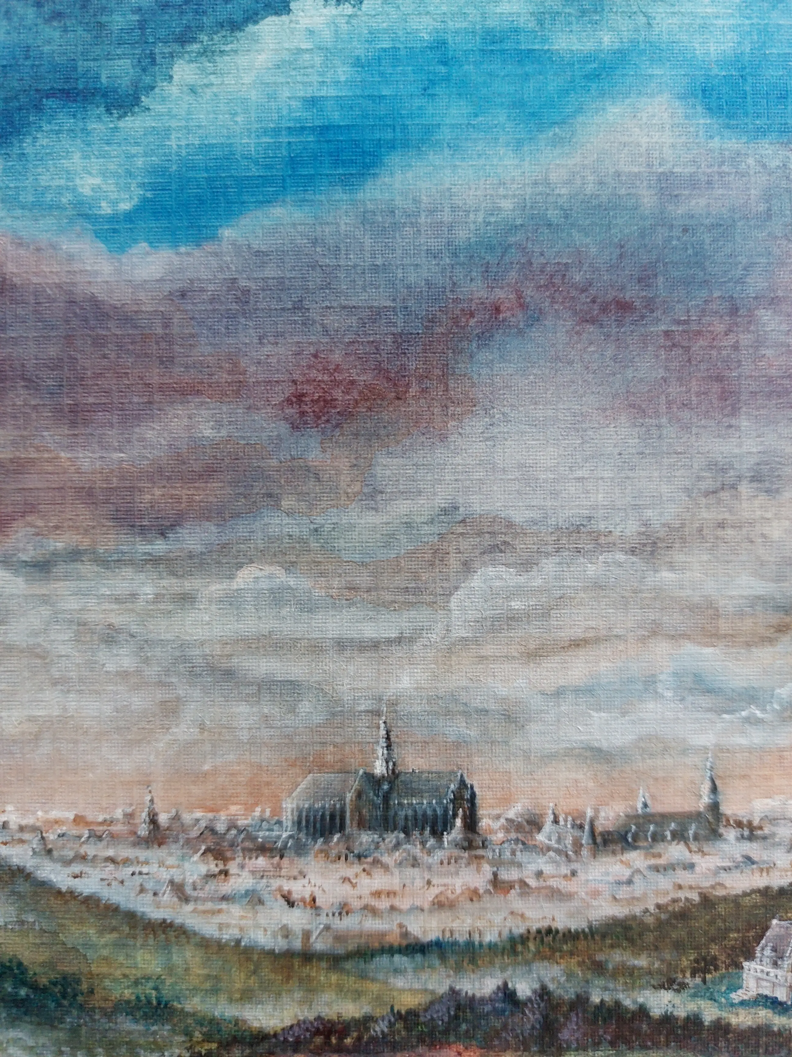 Machteld Hooyen - Haarlem in surrealistisch landschap Verkocht ...