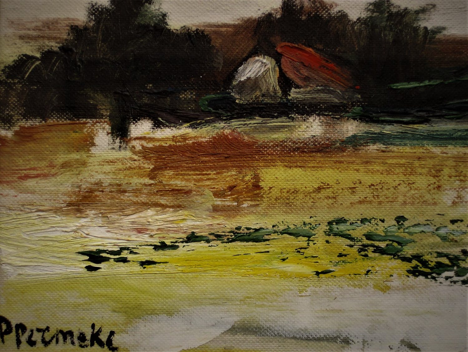 Paul Permeke - Mooi impressionistisch OLIEVERF "Herfst landschap met ...