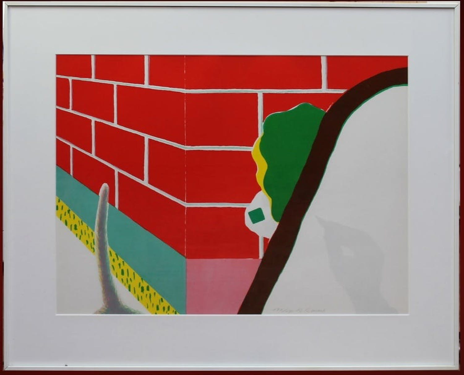 Roger Raveel - Wat gebeurt er om het hoekje? Verkocht | Kunstveiling.nl