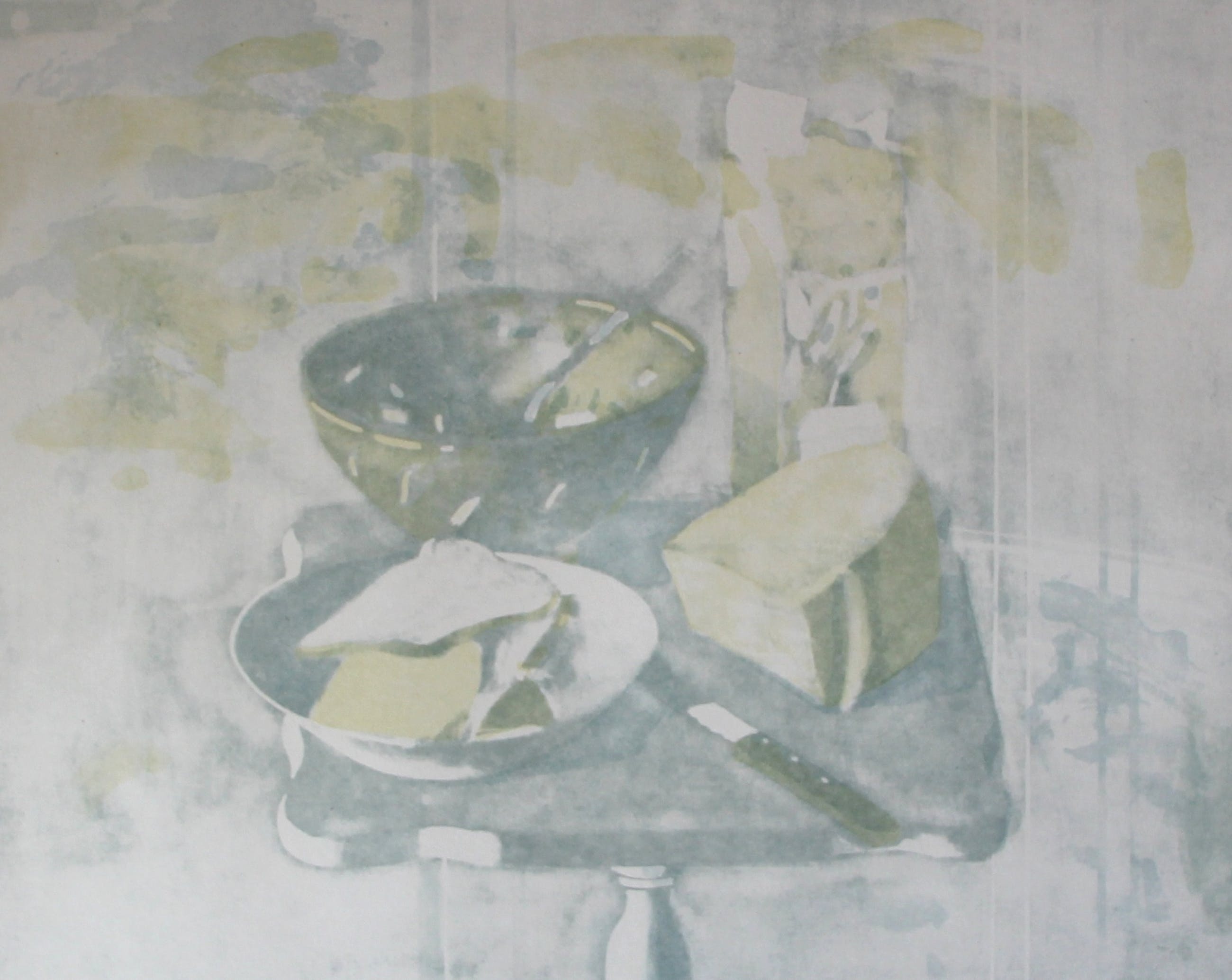 Hans Koopman - litho: Lichte maaltijd - 1983 Verkocht | Kunstveiling.nl