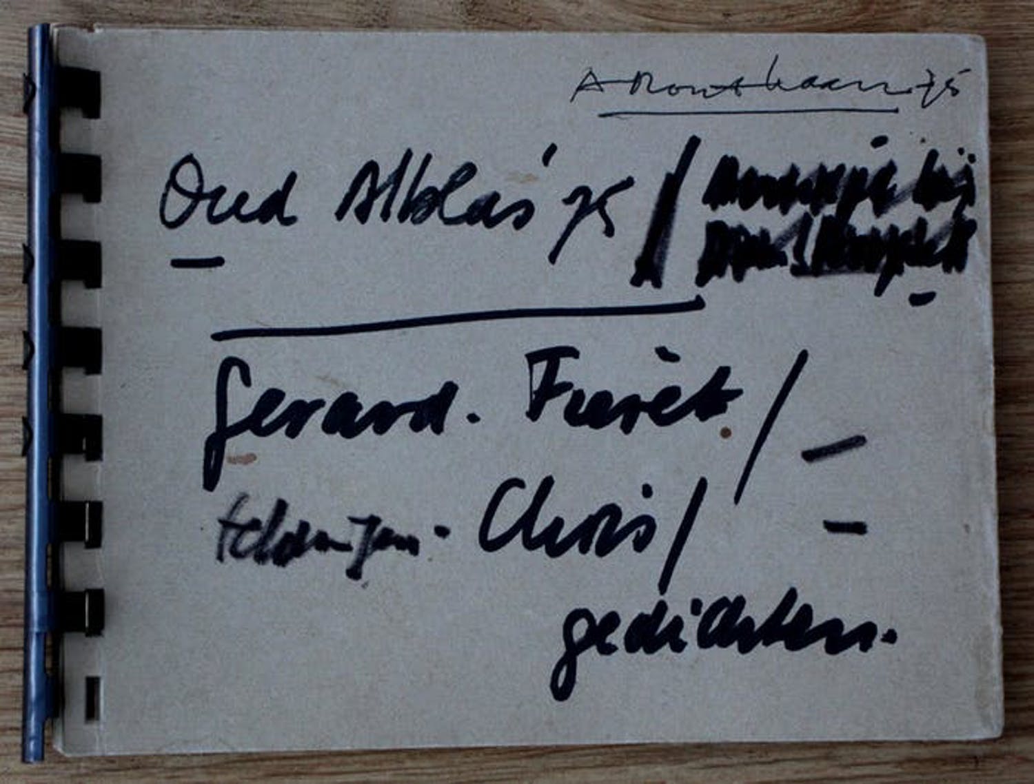 Gerard Fieret - Schetsboekje incl 8 tekeningen(4 handgesigneerd) - 1975 ...