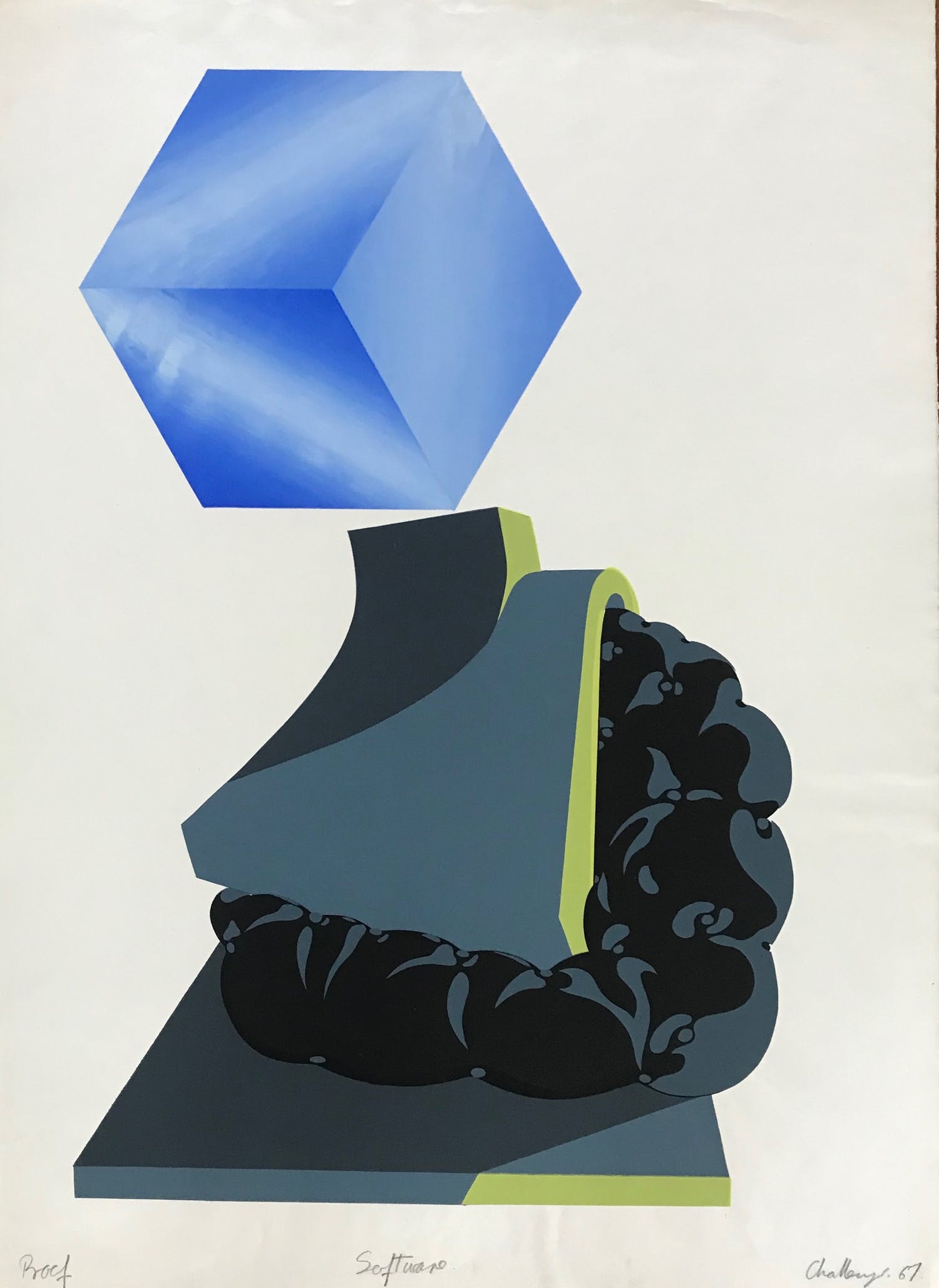 Michael Challenger - Unieke zeefdruk - Gesigneerd - 1967 - Artist Proof ...