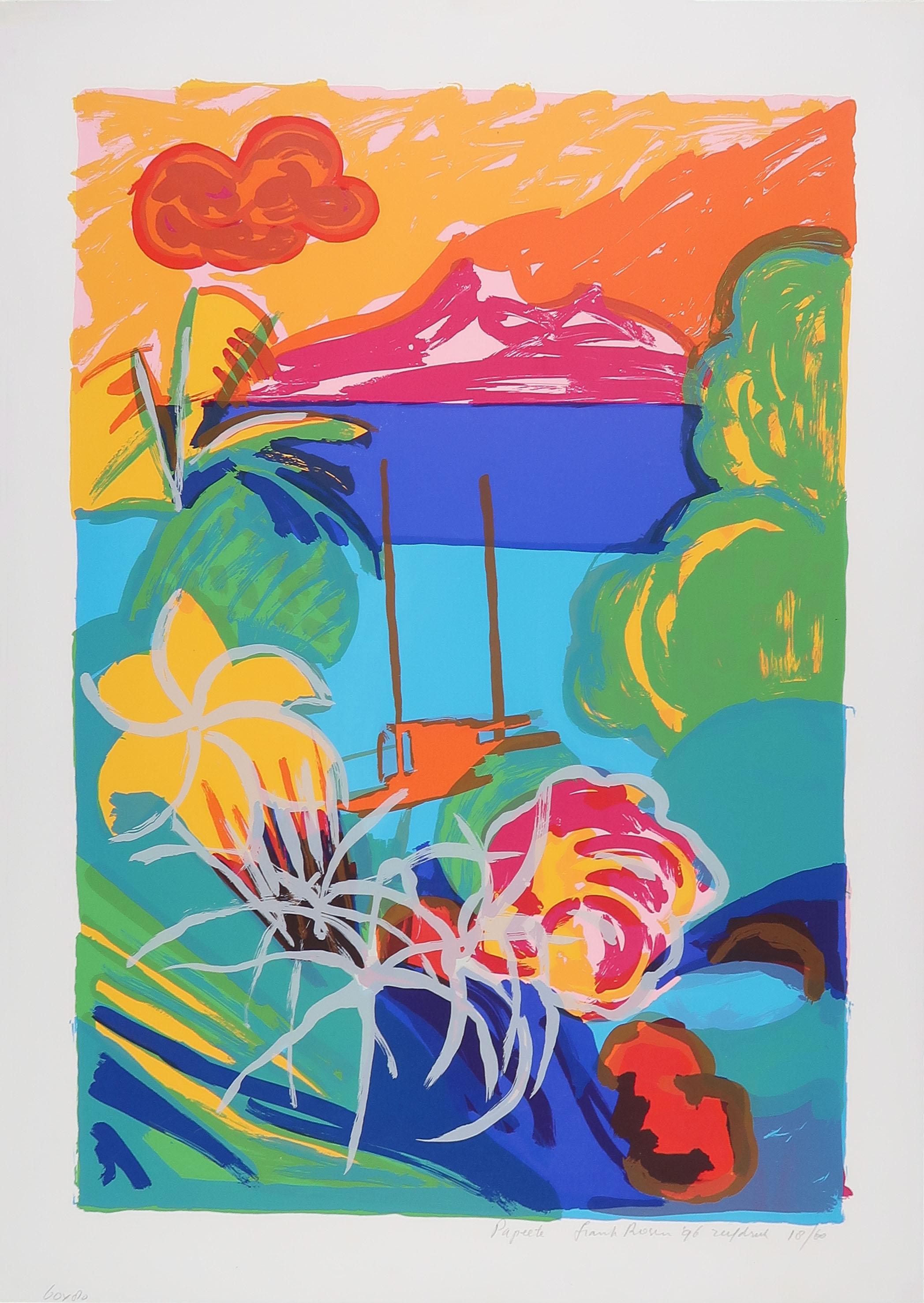 Frank Rosen - Zeefdruk, Papeete Verkocht | Kunstveiling.nl
