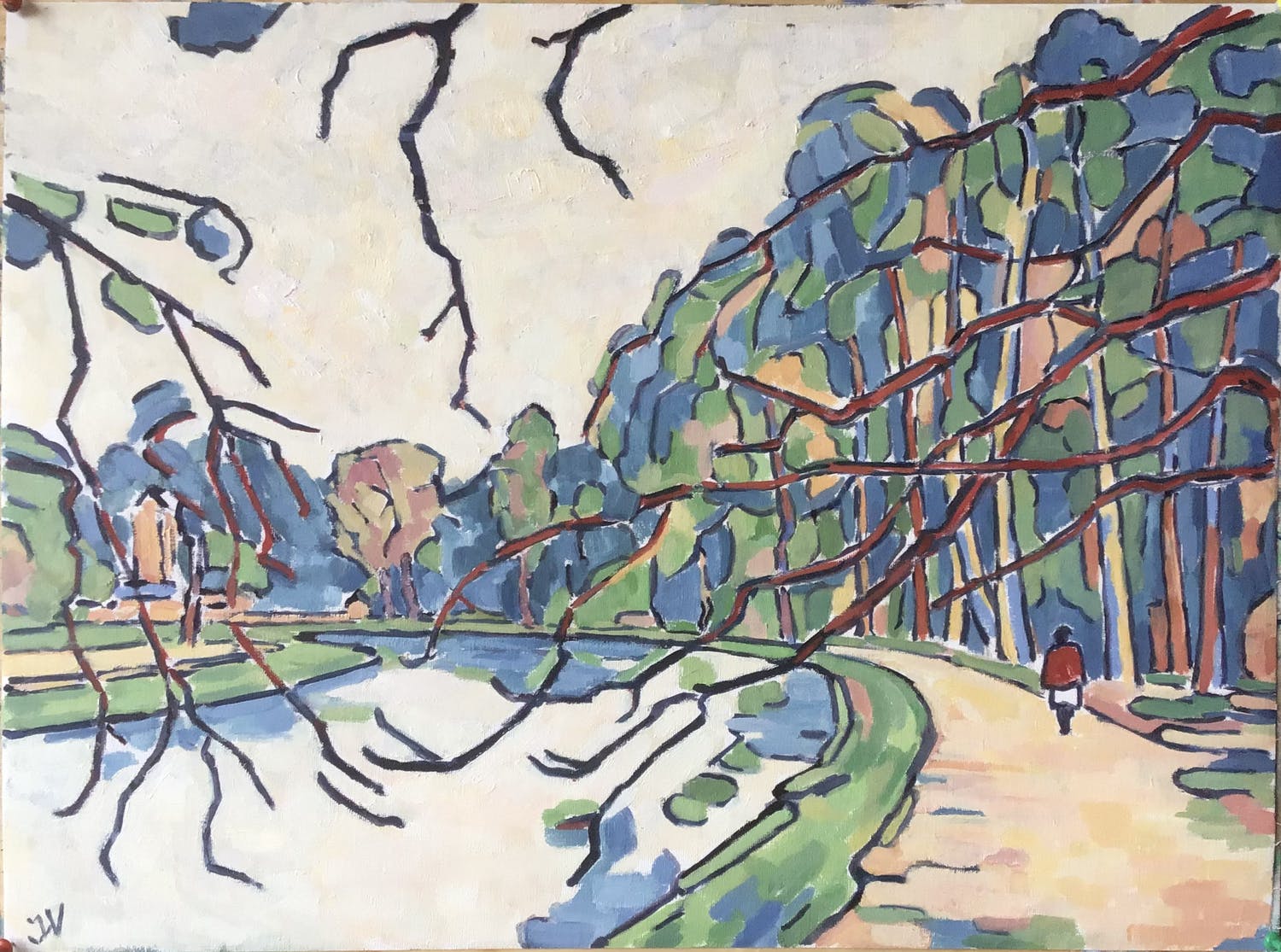 Jan Willem Versteeg - Vijverpartij Jachthuis Verkocht | Kunstveiling.nl