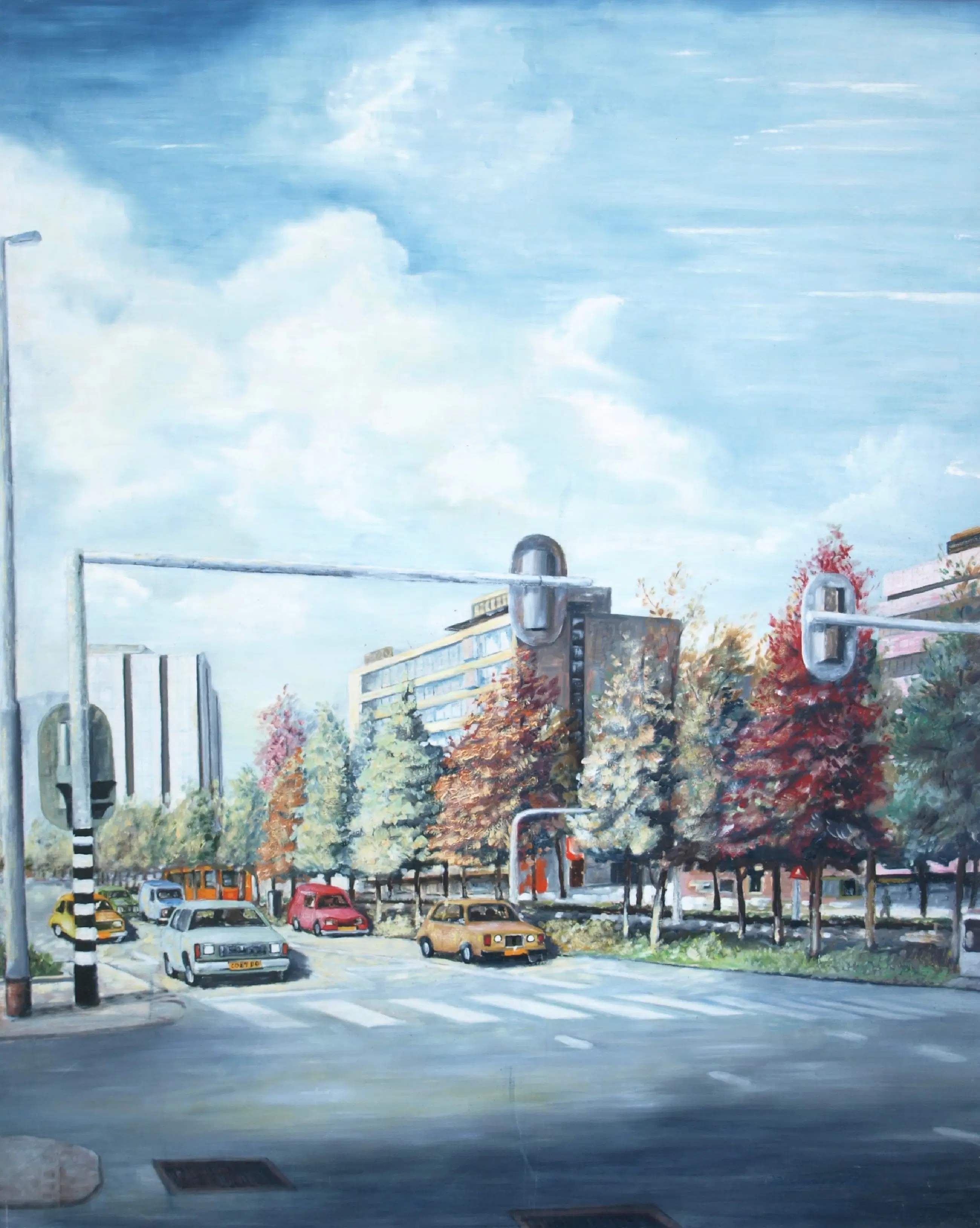 Cor Dorsman - Groot 4-Luik , 4x Olieverf op paneel, 4x Rotterdam – 4x ...