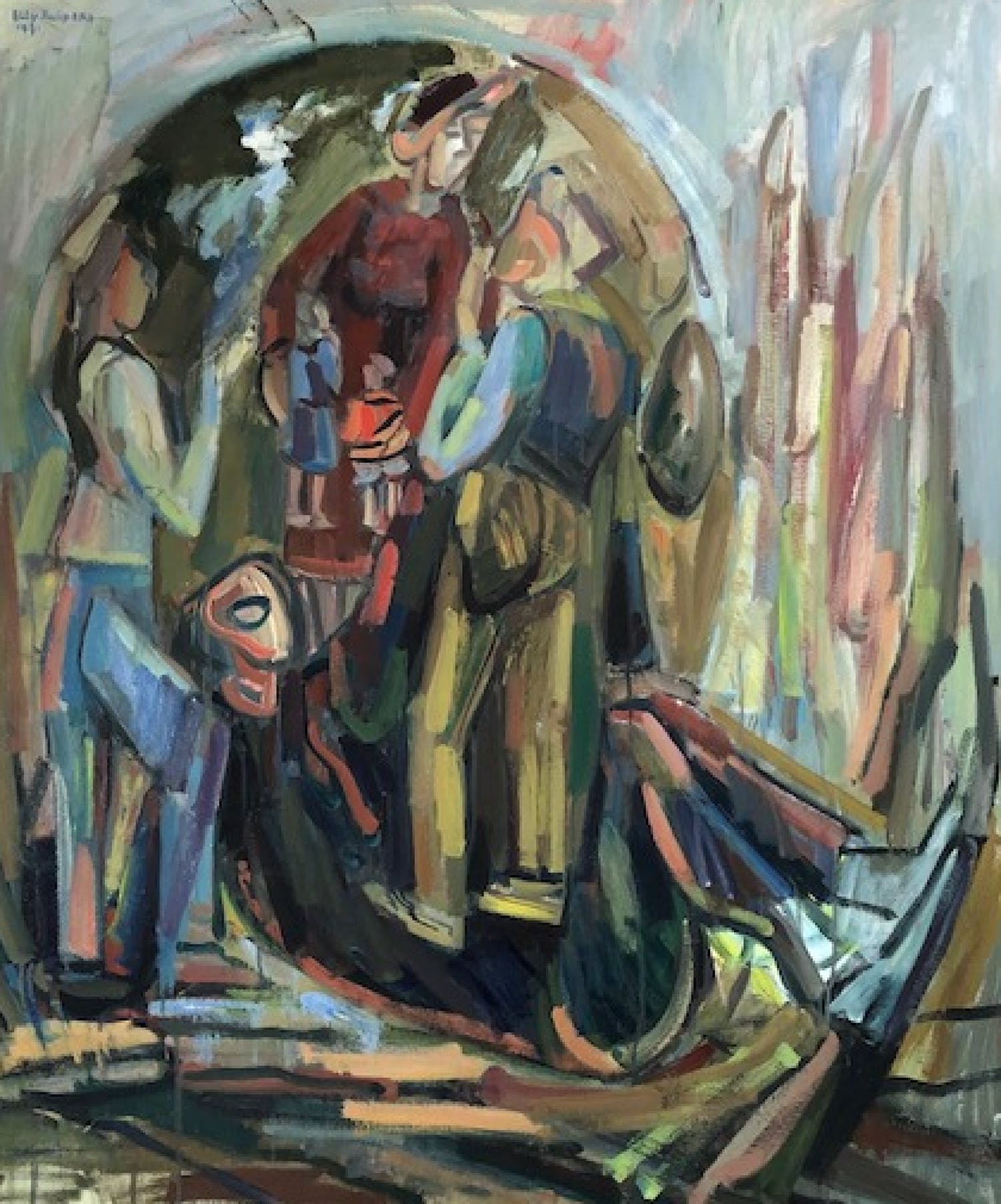 Elly Kuipers - olieverf op doek - vrolijk gezelschap Verkocht ...