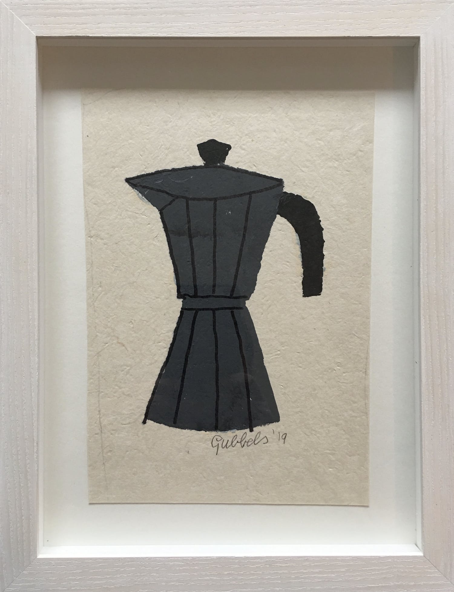Klaas Gubbels - gemengde techniek op papier ‘Bialetti’. Verkocht ... Klaas Gubbels - gemengde techniek op papier ‘Bialetti’. Verkocht ...