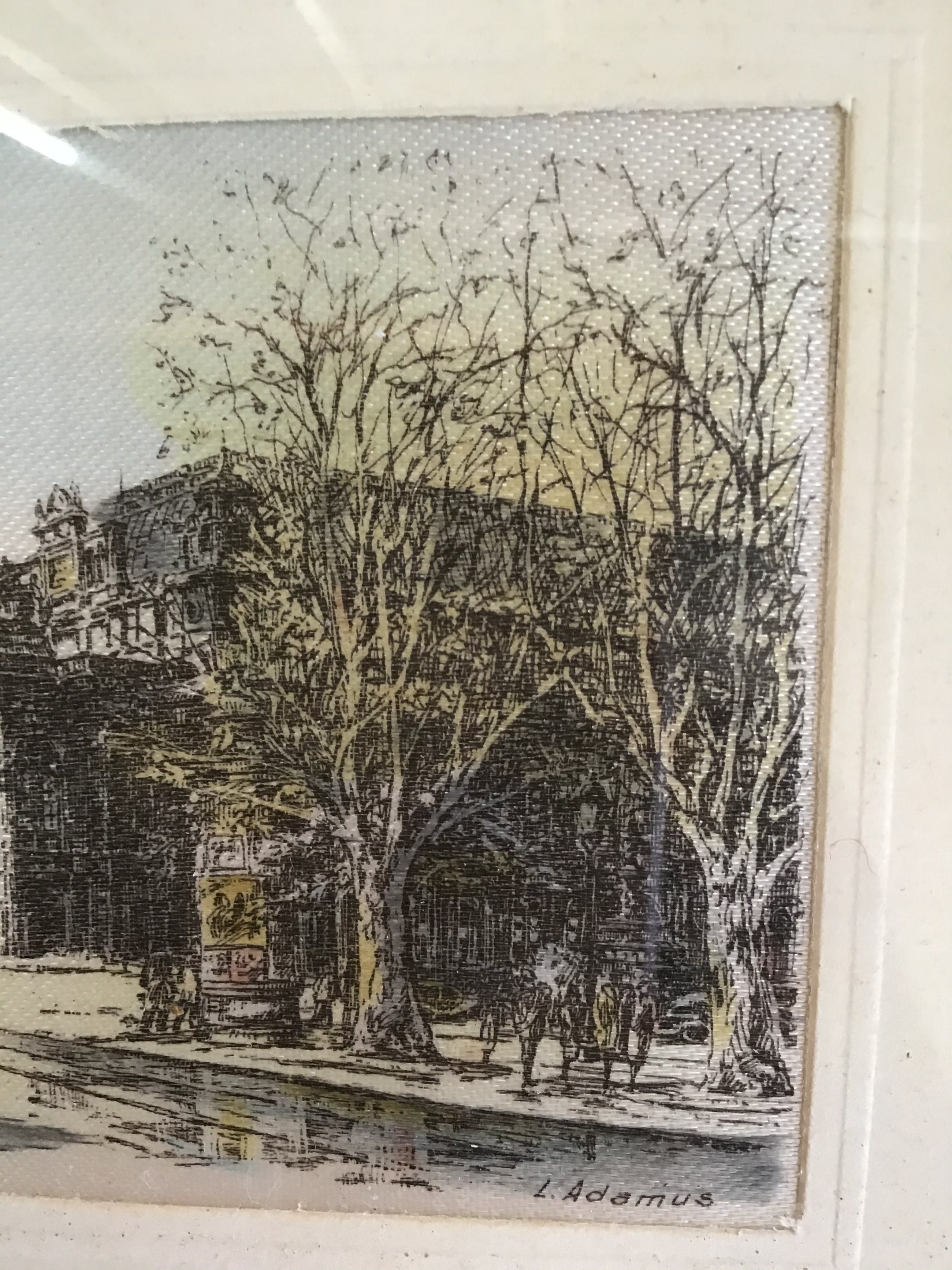 Ludwig Adamus - Ets op zijde, titel Wien-Opernhaus Verkocht ...