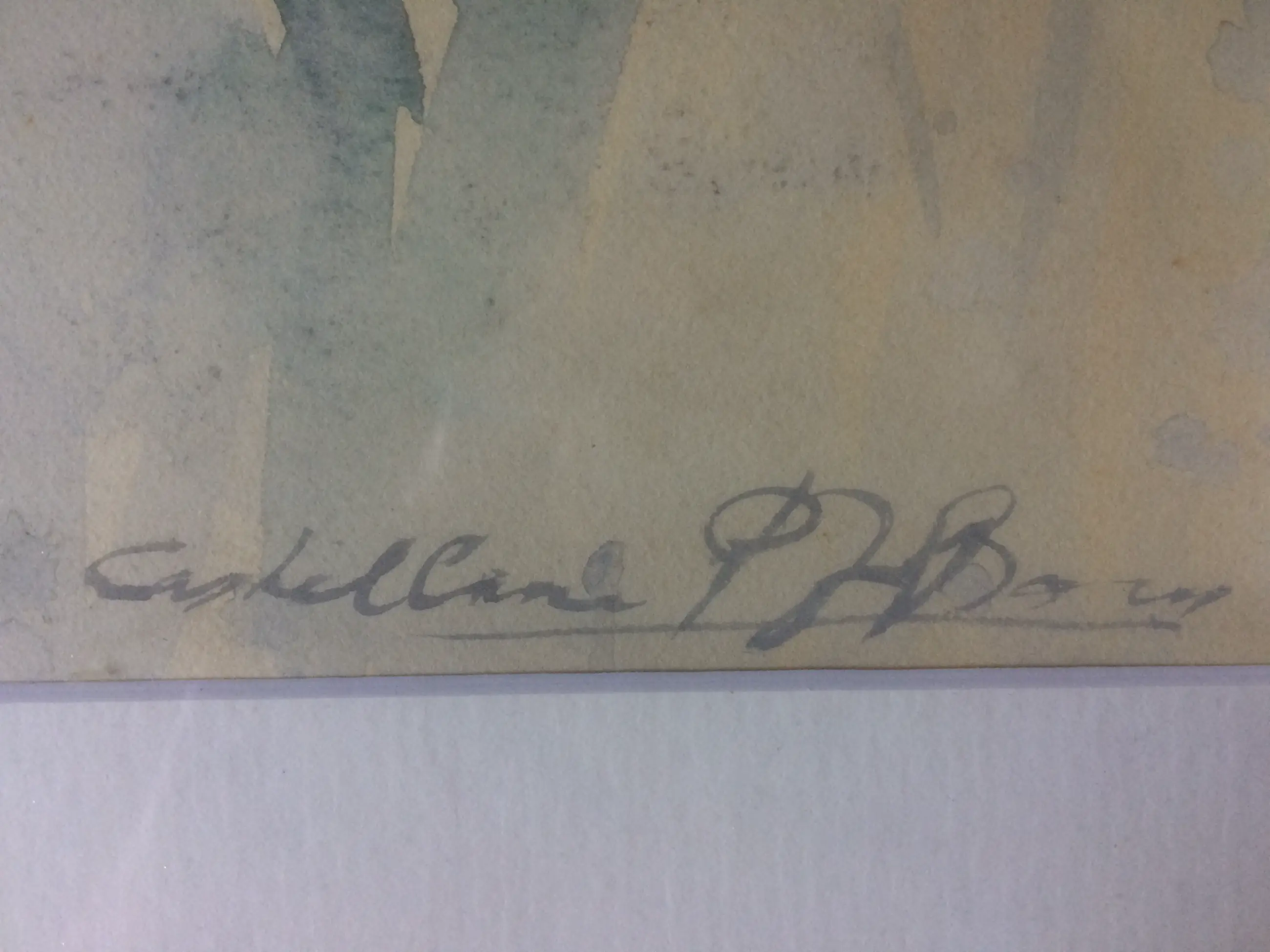 Piet van Boxel - Tekening / Aquarel "Castellane" Verkocht | Kunstveiling.nl