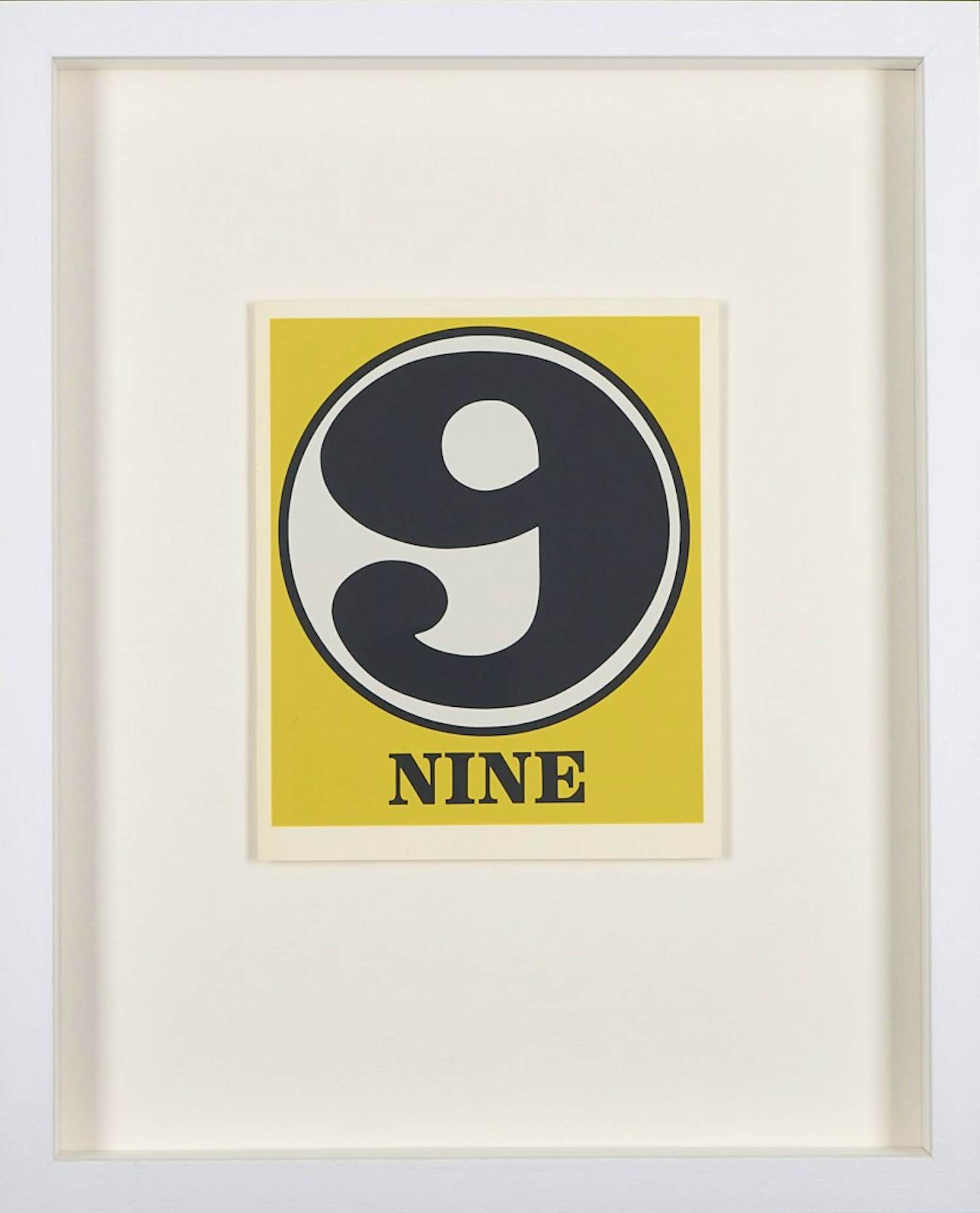 Robert Indiana - Gesigneerde "NINE" (yellow/black/white ...