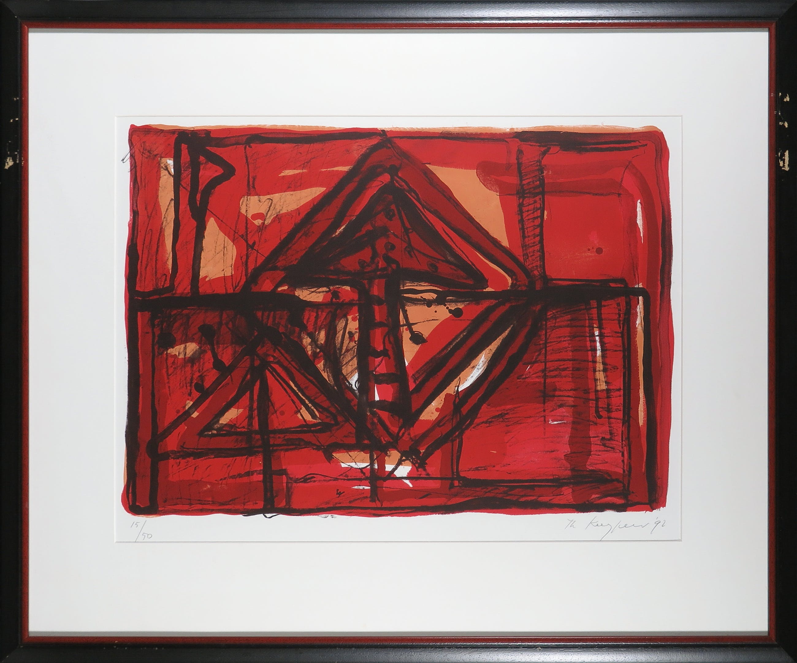 Theo Kuijpers - Litho, Zonder titel - Ingelijst Verkocht | Kunstveiling.nl Theo Kuijpers - Litho, Zonder titel - Ingelijst Verkocht | Kunstveiling.nl