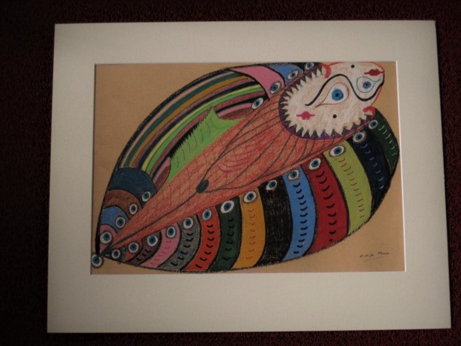 Paul de Lussanet - Figuratief Abstract Pastel "Compositie met ...