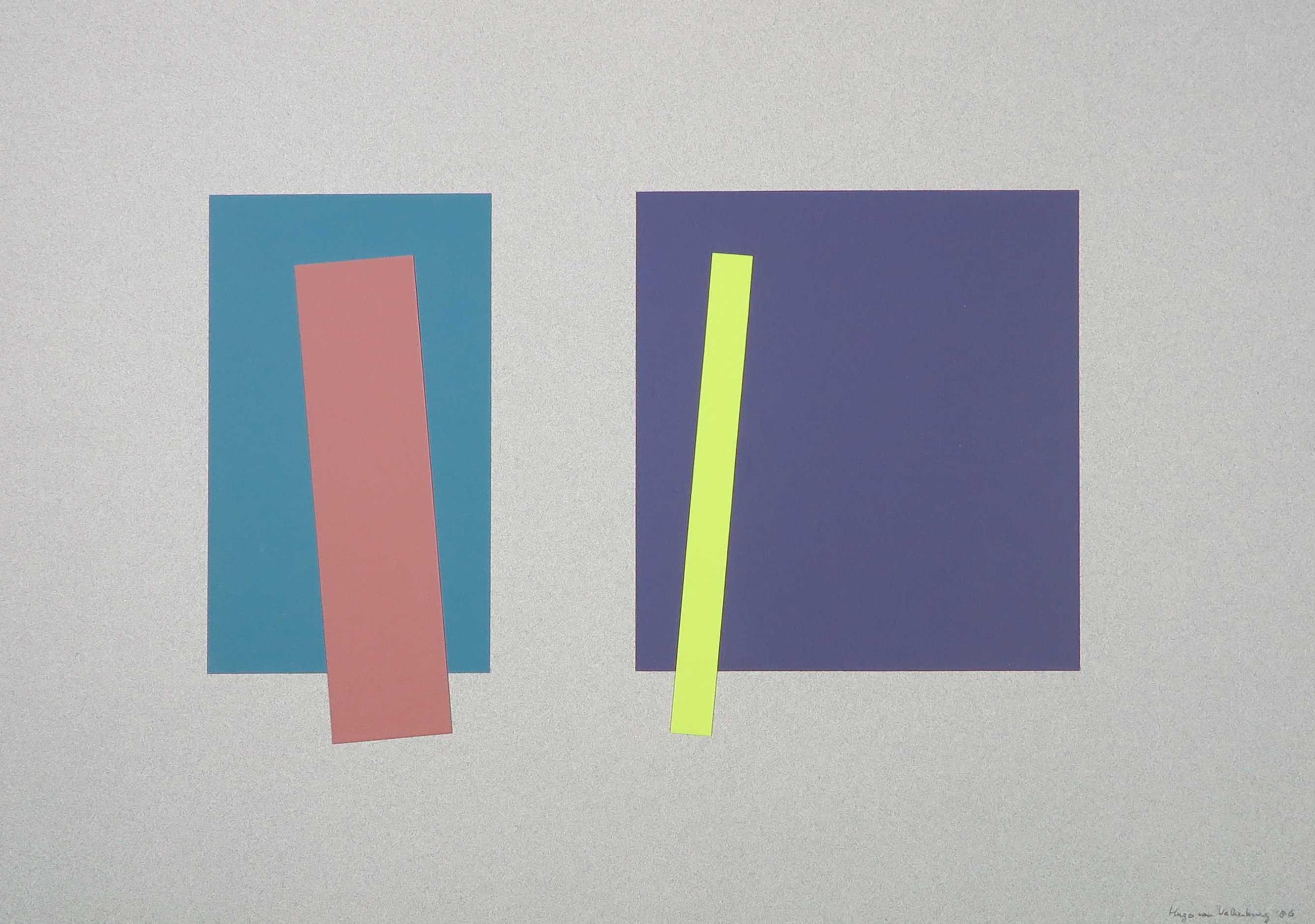 Hugo van Valkenburg - Collage, Grijskontrast II Verkocht | Kunstveiling.nl