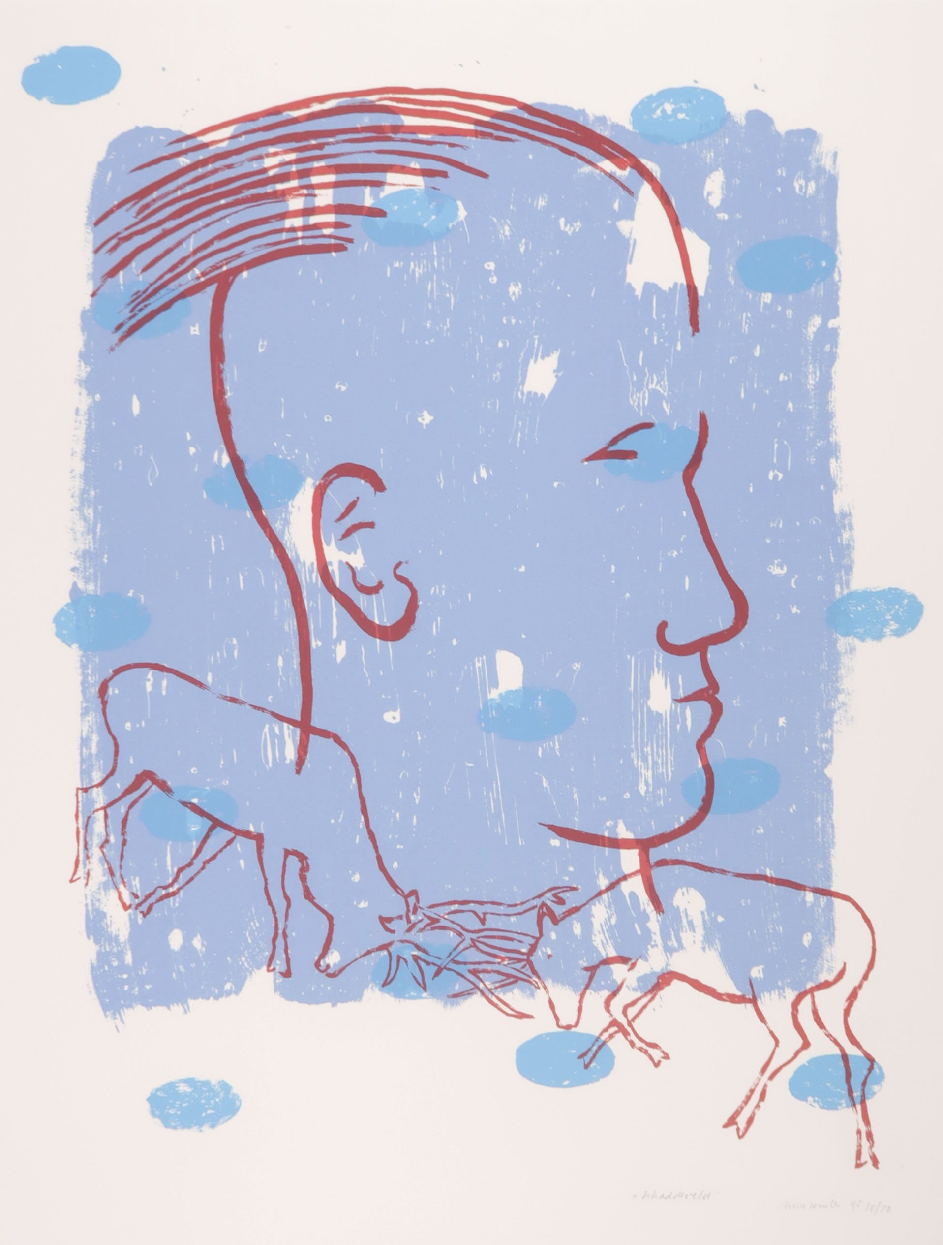 Anne Semler - Zeefdruk, Schaddeveld Verkocht | Kunstveiling.nl