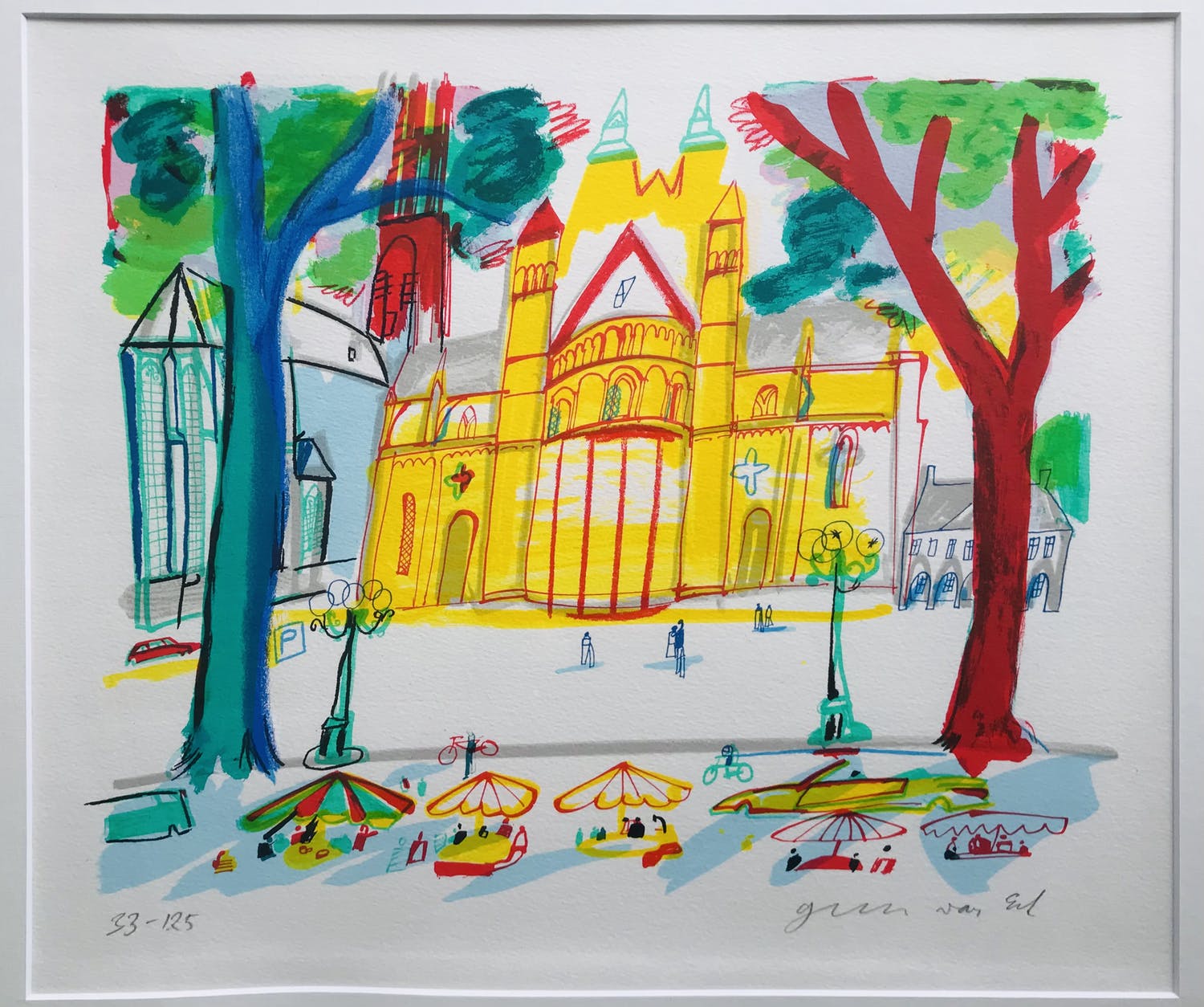 Guus van Eck - Maastricht, Vrijthof Verkocht | Kunstveiling.nl