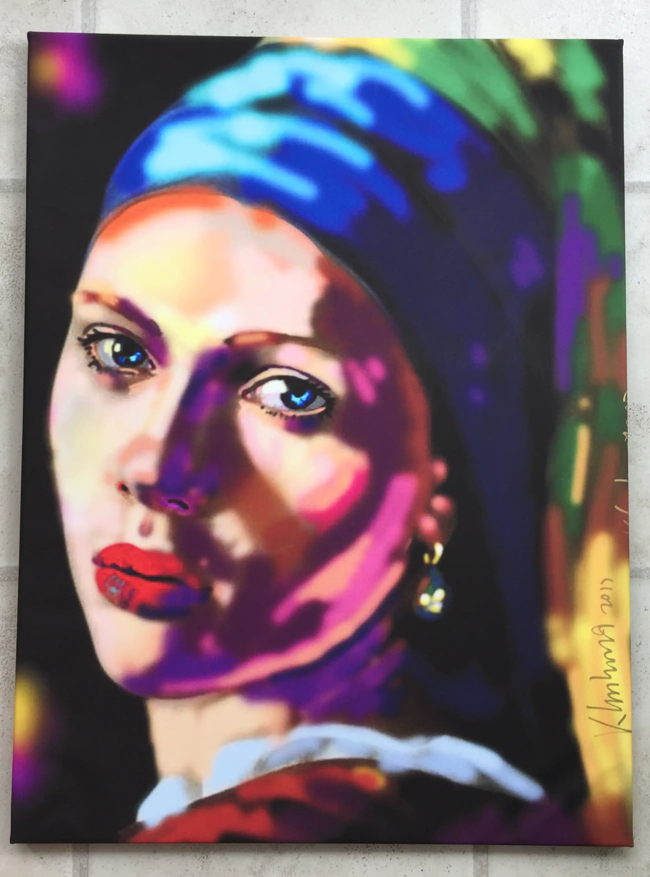 Peter Klashorst - Meisje met de parel (naar Johannes Vermeer) Verkocht ...