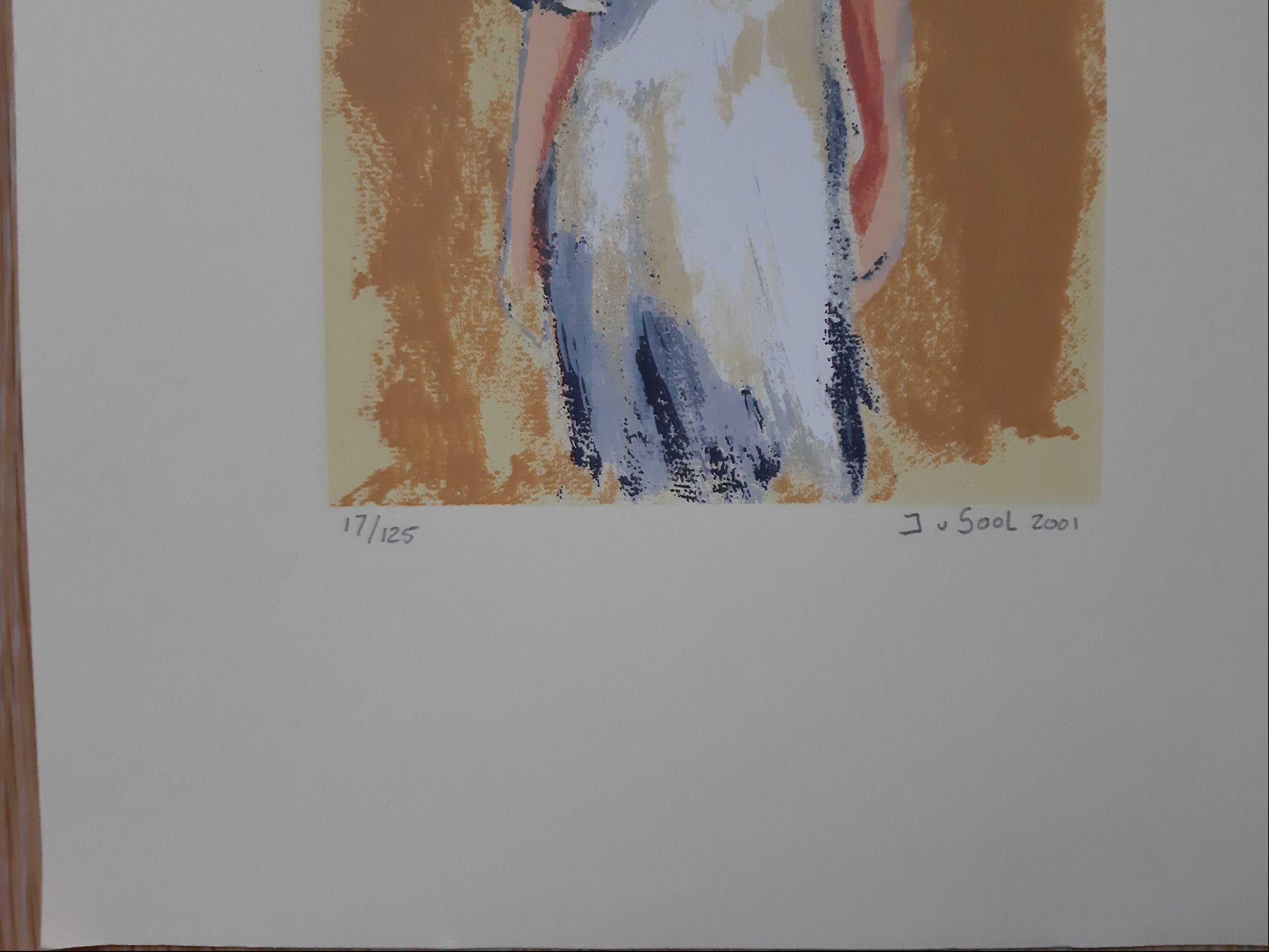 Jose van Gool - Vrouw in witte jurk Verkocht | Kunstveiling.nl