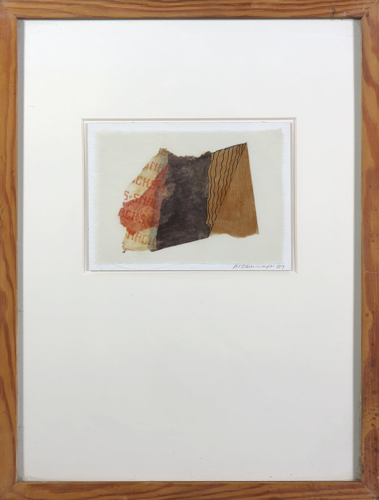 Merapi Obermayer - Collage van papier op linnen Verkocht | Kunstveiling.nl