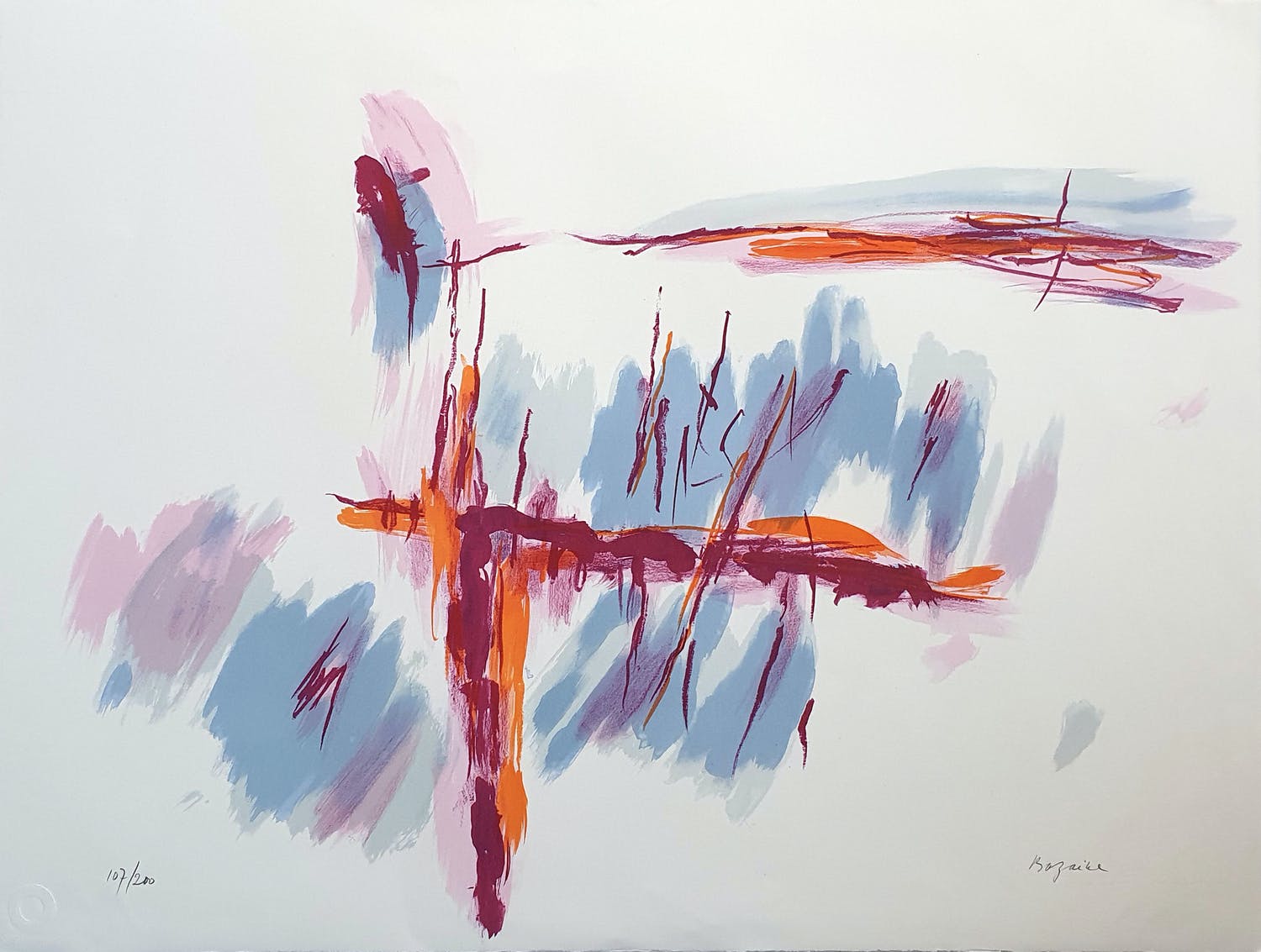 Jean René Bazaine - Abstracte compositie (1970) Verkocht | Kunstveiling.nl