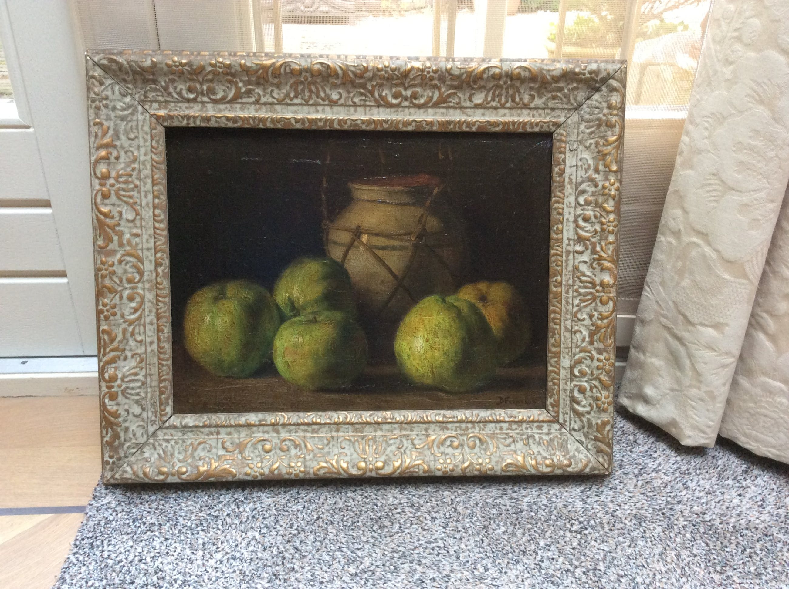 Barend Ferwerda - 1880-1958 Stilleven met gemberpot en appels Verkocht ...