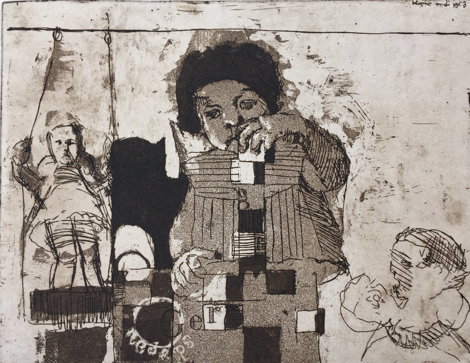 Simon Koene - Spelende kinderen (blokken bouwen) Verkocht | Kunstveiling.nl