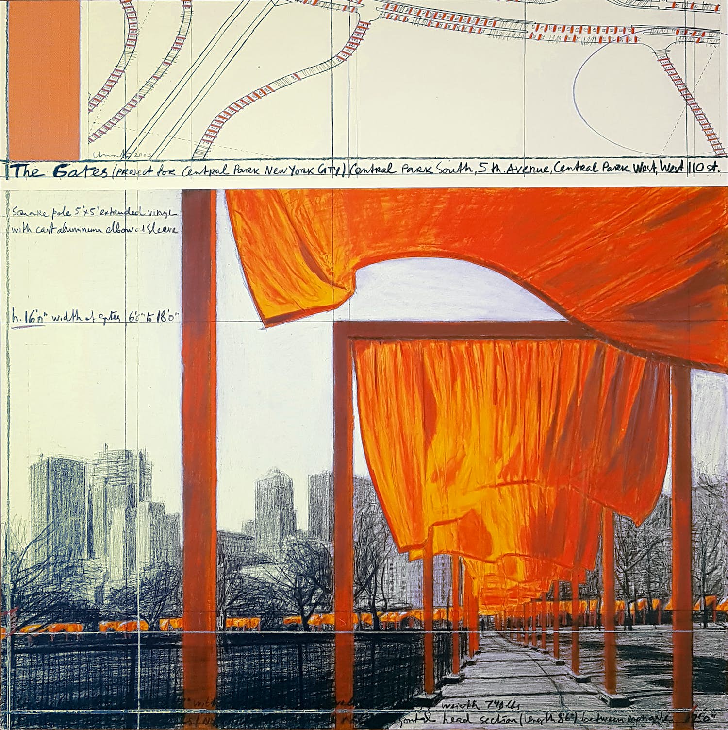 Christo The Gates Project For Central Park New York City Sold View