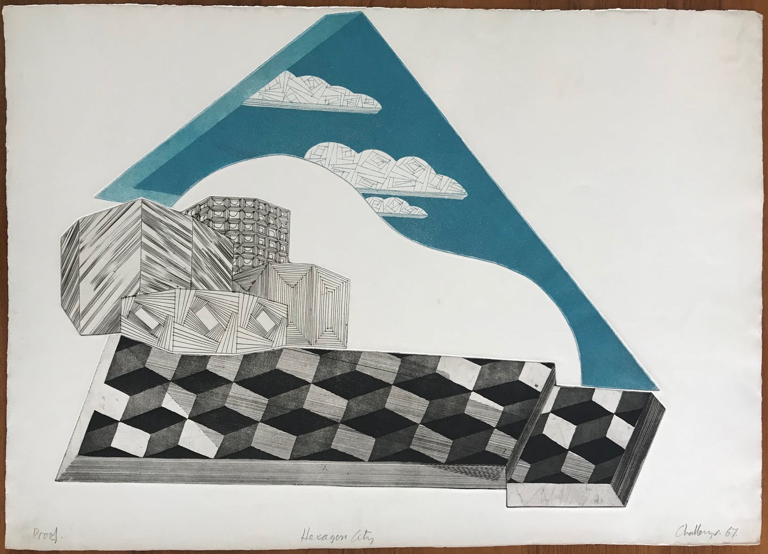 Michael Challenger - Mooie zeefdruk - Gesigneerd - 1967 - Artist Proof ...