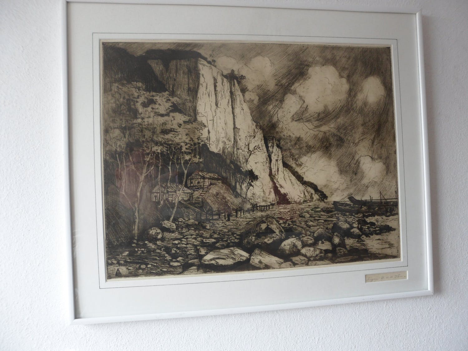 Jan van de Ven - Ets, Riegen. Rotsgezicht. Verkocht | Kunstveiling.nl