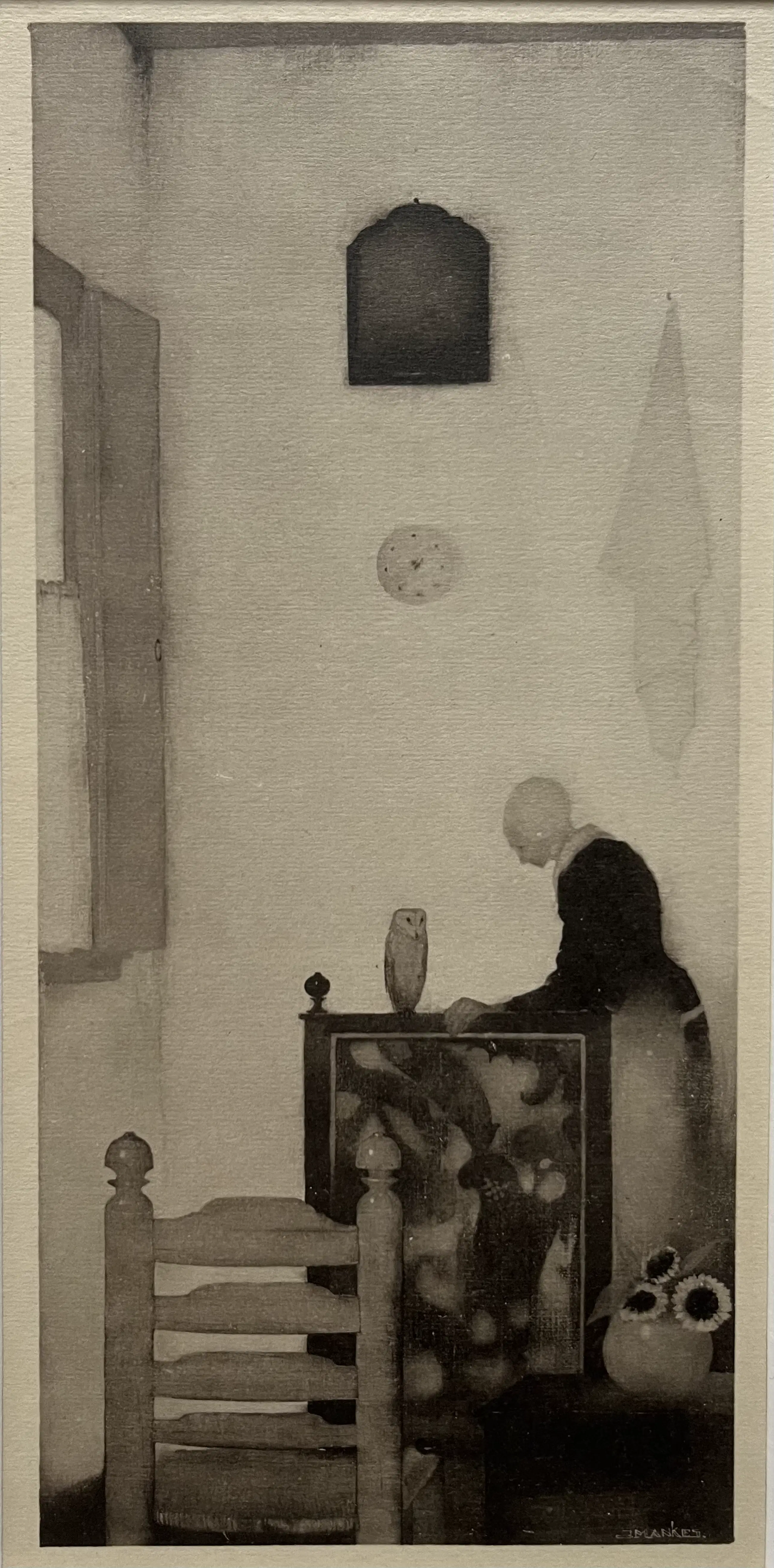 Jan Mankes - Originele Heliogravure - Moeder in Kamer 1923 Verkocht | Kunstveiling.nl
