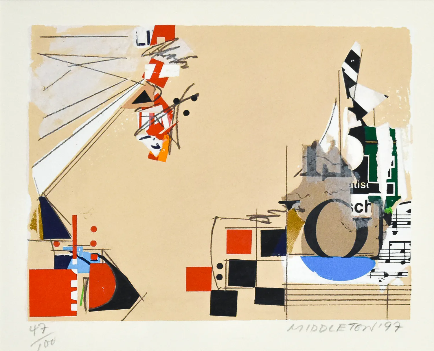 Sam Middleton - Abstract Verkocht | Kunstveiling.nl