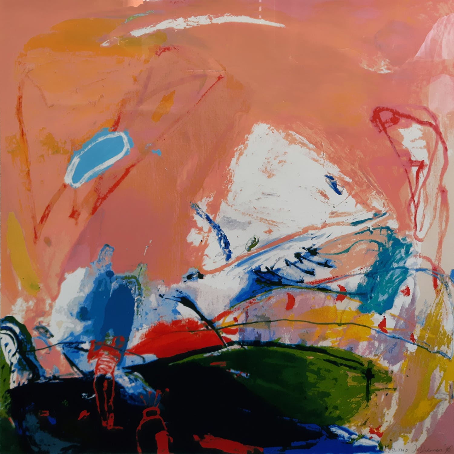 Jan van Diemen - Golf - zeefdruk Verkocht | Kunstveiling.nl