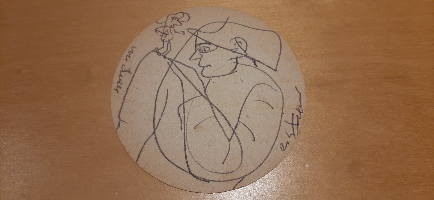 Gerard Fieret - Originele pentekening op een bierviltje kopen? Bied ...