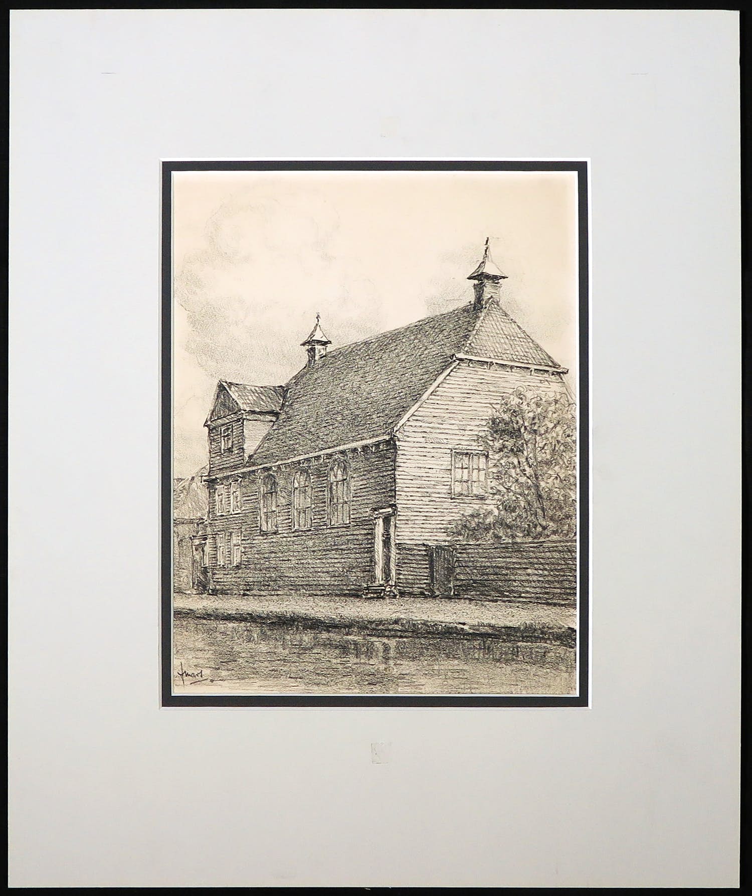 Frans Mars - Houtskooltekening, Stilleven Verkocht | Kunstveiling.nl