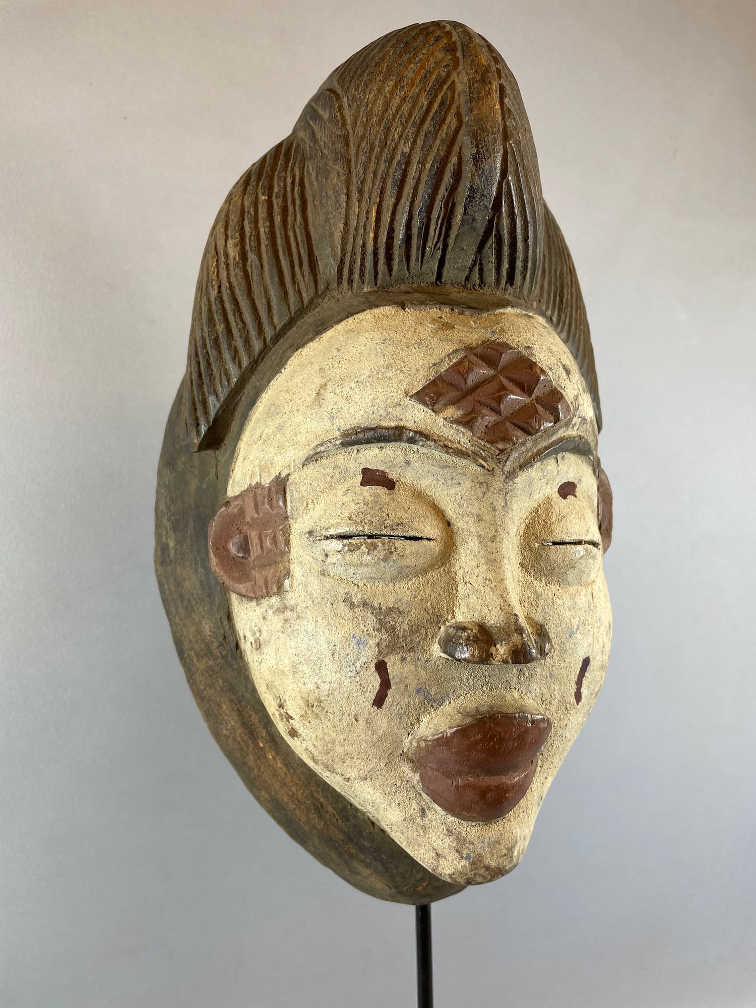 Punu - African Punu-Lumbo mask - Gabon. Verkocht | Kunstveiling.nl