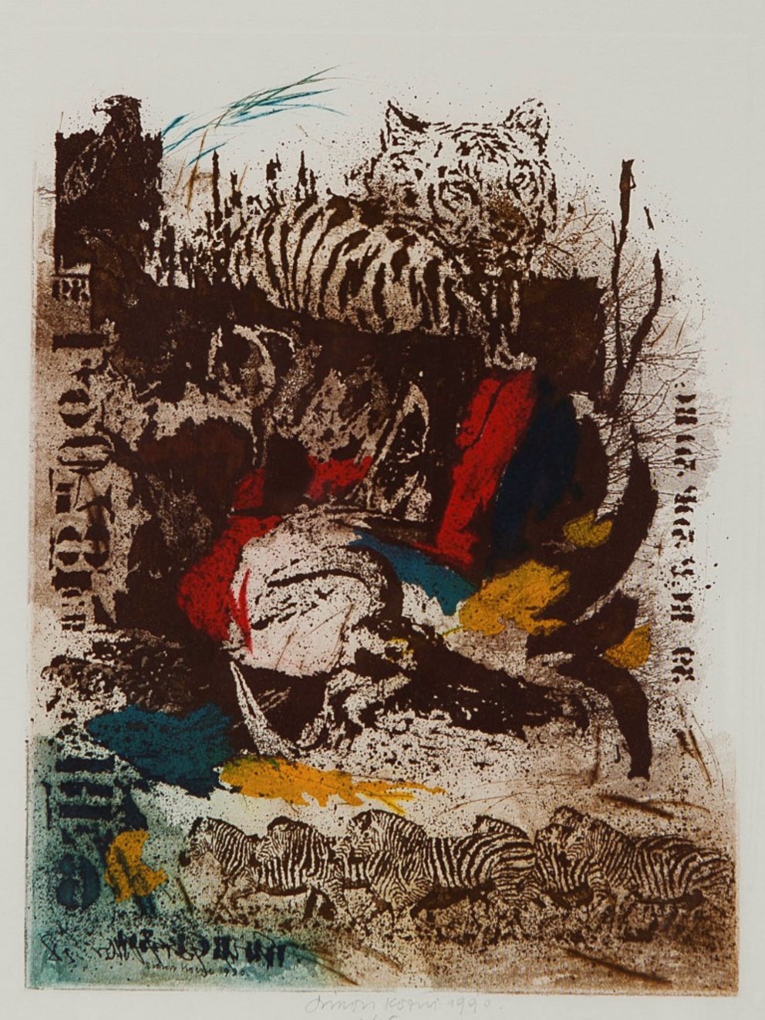 Simon Koene - Kleurenets - 1990 - ed. 2/75 Verkocht | Kunstveiling.nl