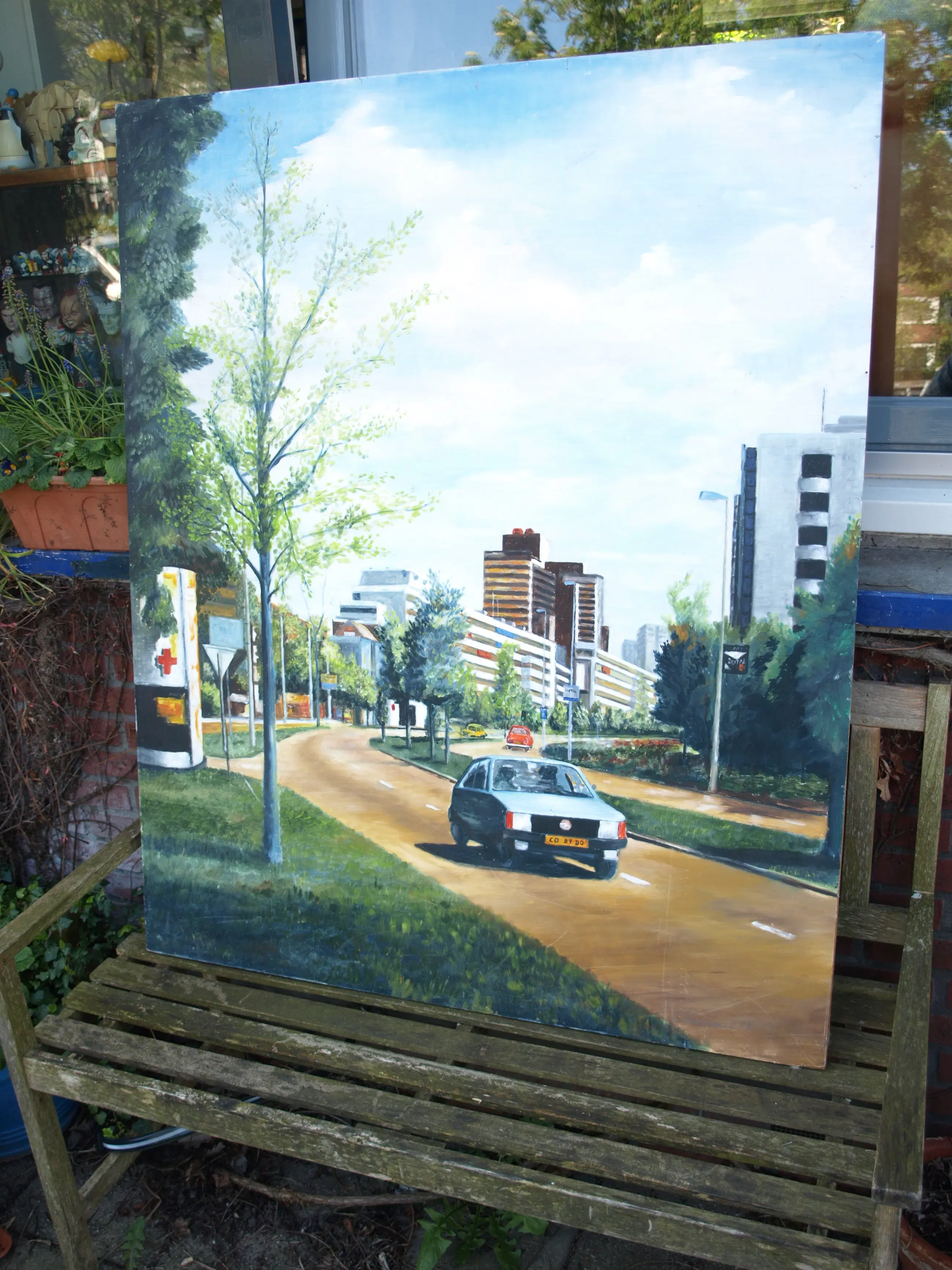 Cor Dorsman - Groot 4-Luik , 4x Olieverf op paneel, 4x Rotterdam – 4x ...