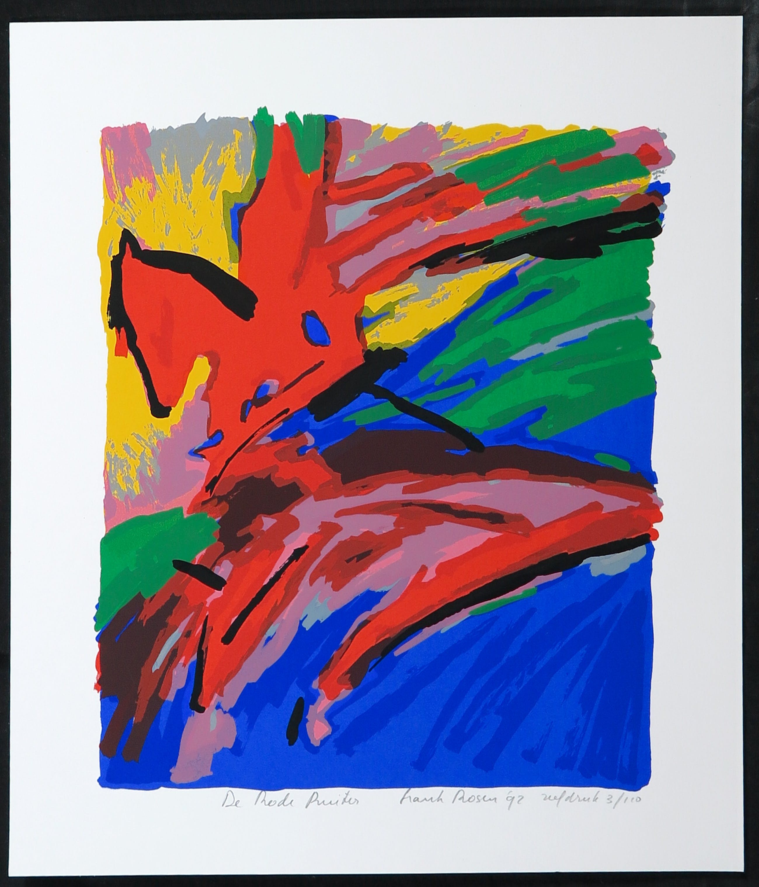 Frank Rosen - Lot van vier zeefdrukken, De Rode Ruiter, het Kind en ...