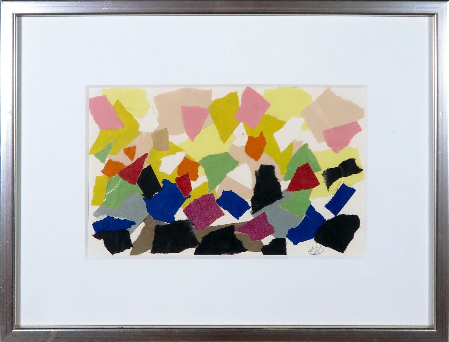 Andre Van Der Vossen Collage Op Papier Abstracte Compositie Sold View The Auction Result